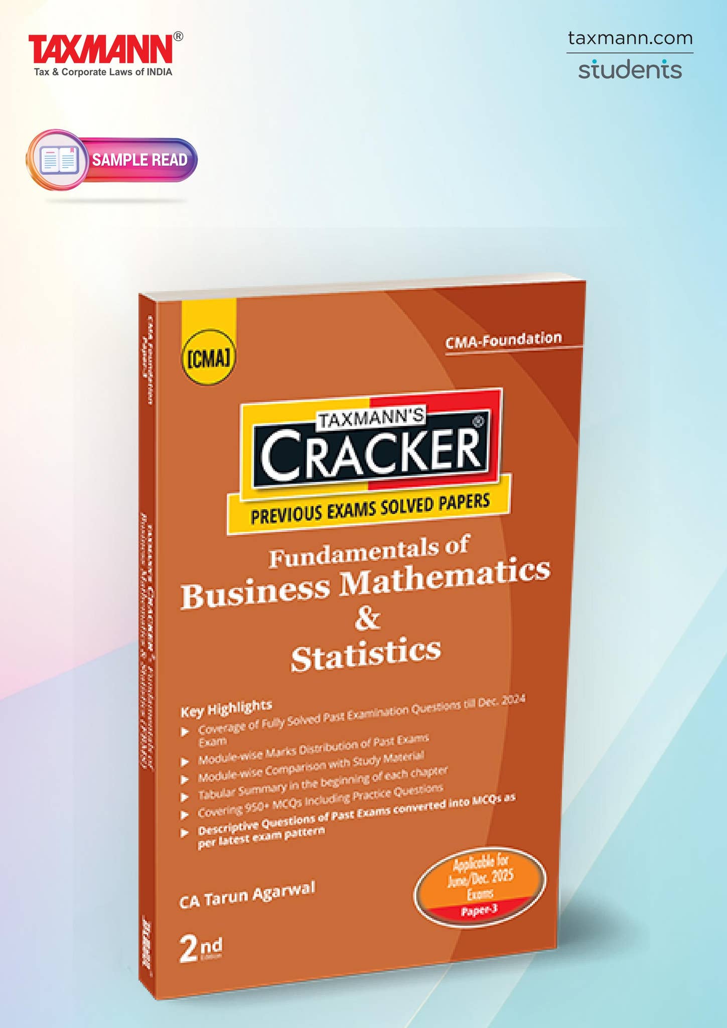 Taxmann's Fundamentals of Business Mathematics & Statistics (FBMS ...
