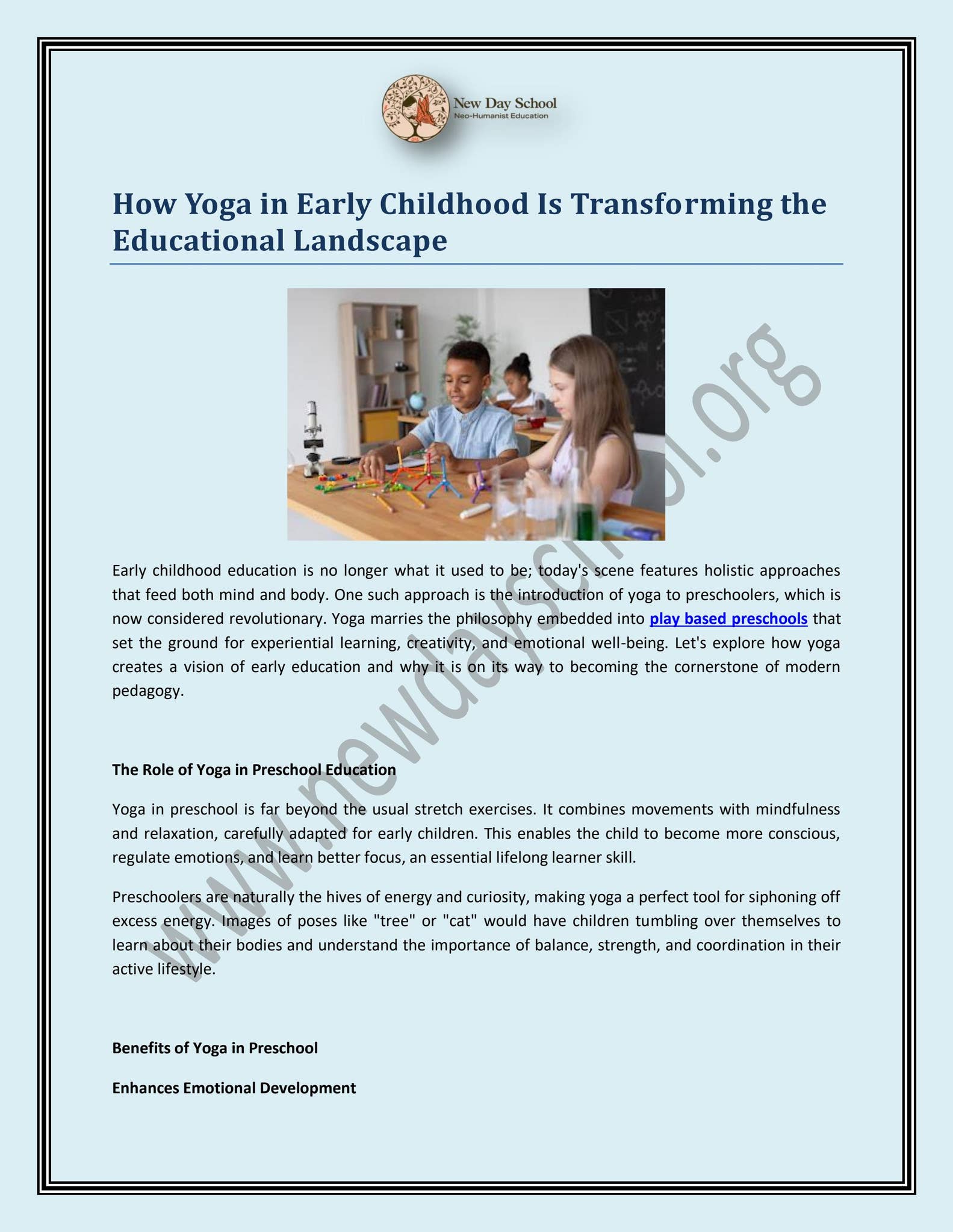 How Yoga in Early Childhood Is Transforming the Educational Landscape ...