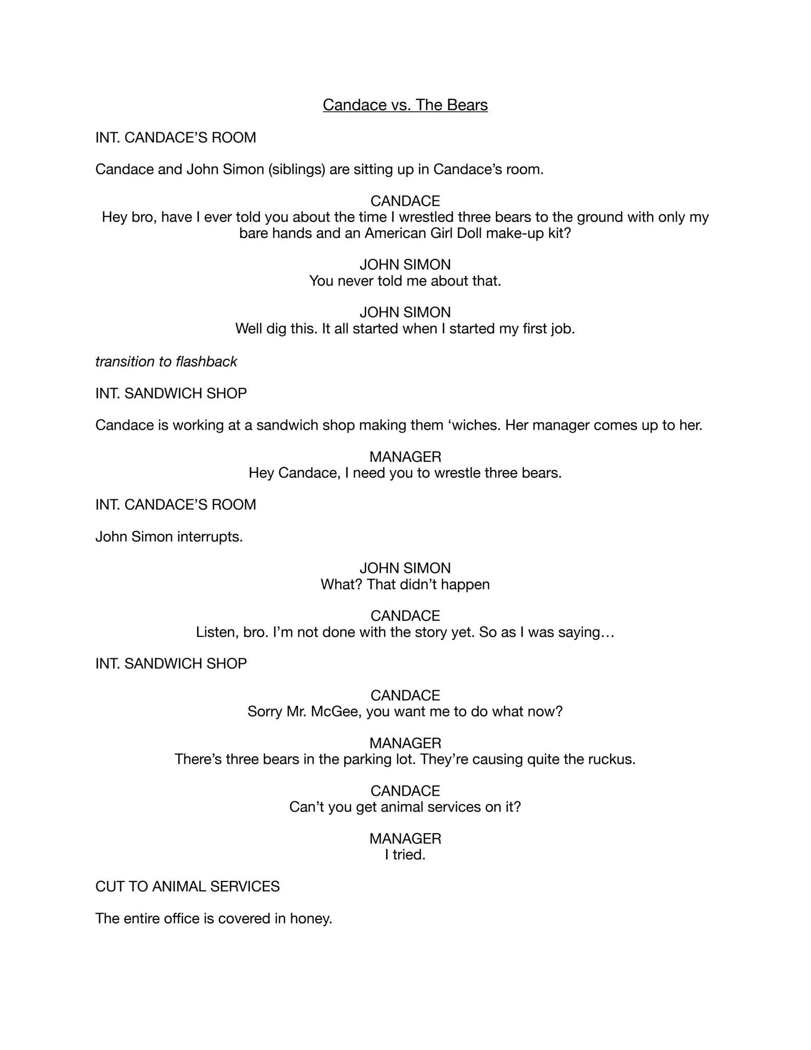 Candace vs. The Bears Sketch by 3ryanstone - Issuu