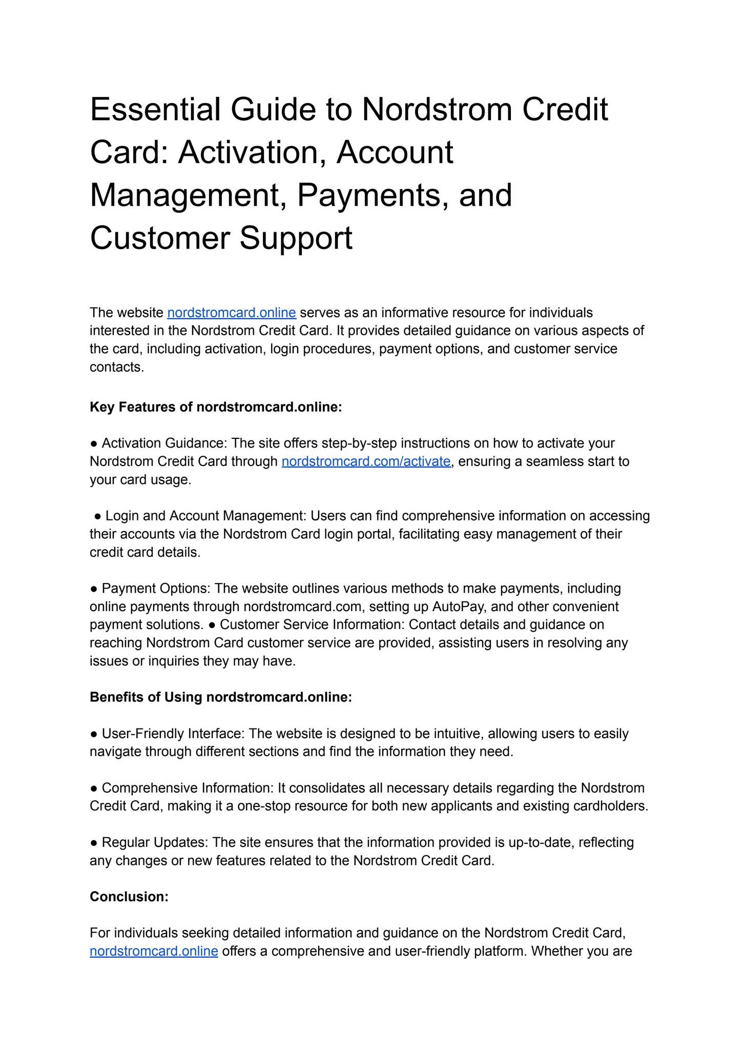 Essential Guide to Nordstrom Credit Card_ Activation, Account ...