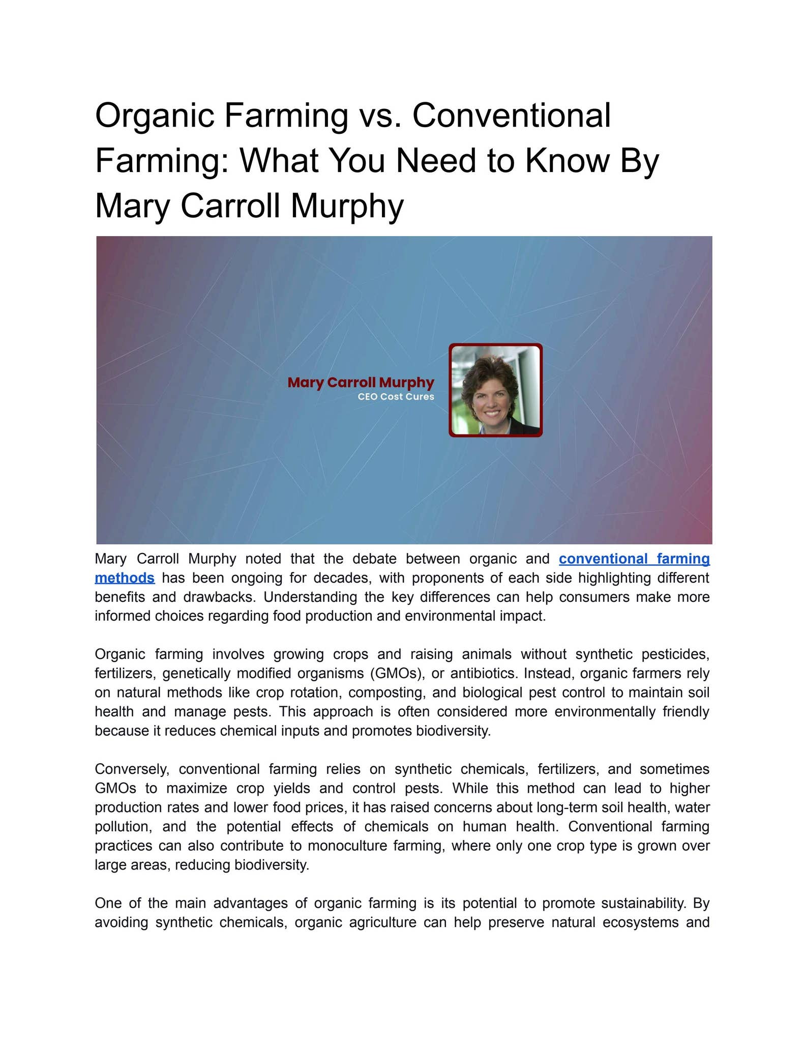 Organic Farming vs. Conventional Farming_ What You Need to Know By Mary ...