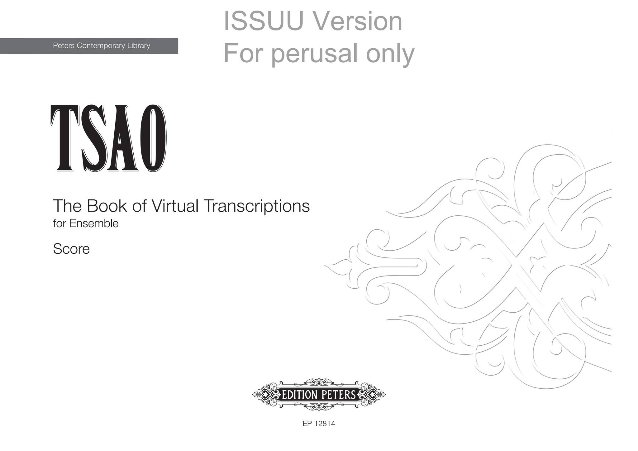 Tsao THE BOOK OF VIRTUAL TRANSCRIPTIONS by ScoresOnDemand - Issuu