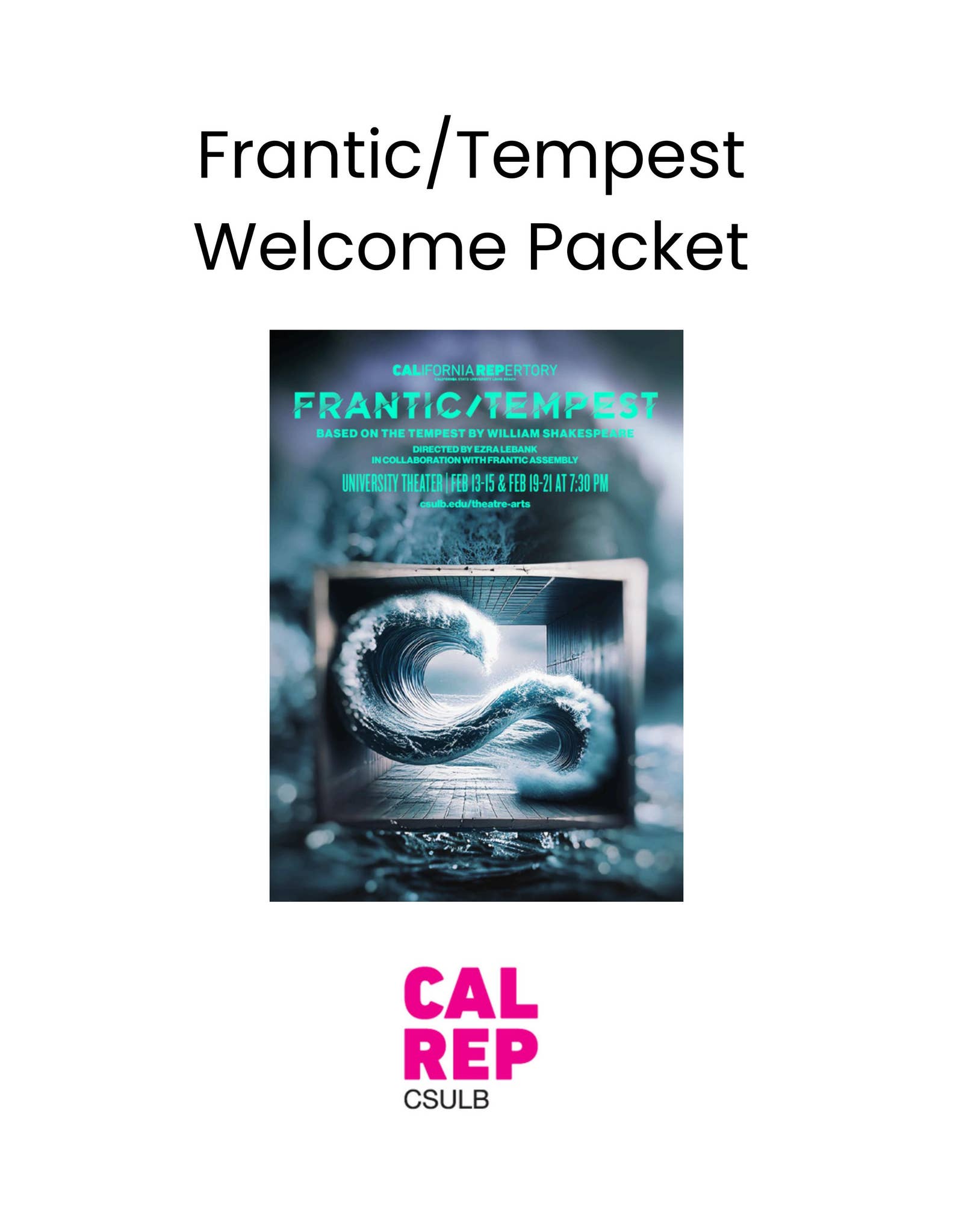Frantic Tempest Welcome Packet by Cal Rep Company - Issuu