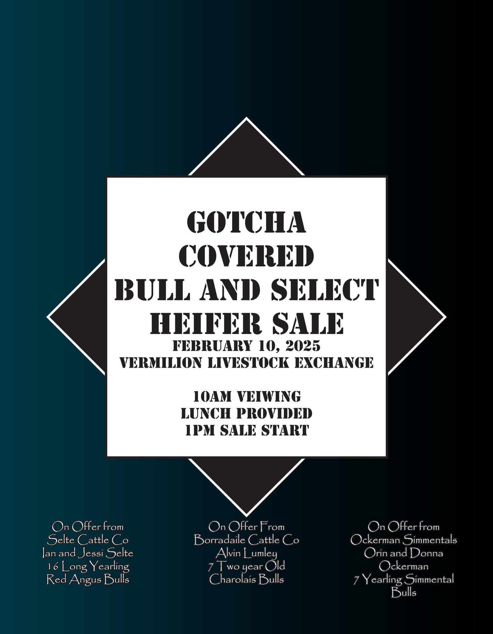 Gotcha Covered Bull Sale: Selte Cattle Co Borradaile Cattle Co Ockerman ...