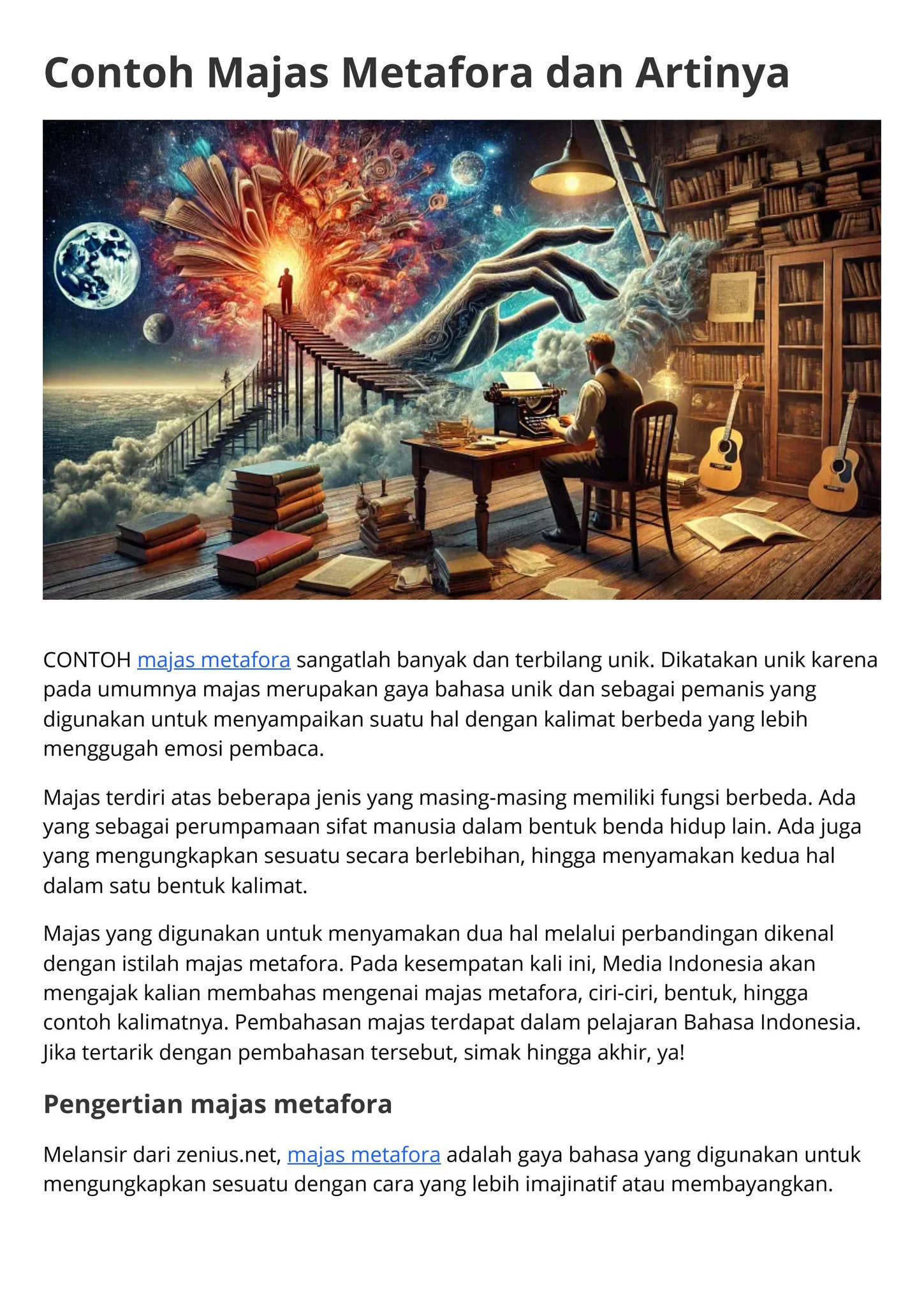 Contoh Majas Metafora dan Artinya by Makelar Sastra - Issuu