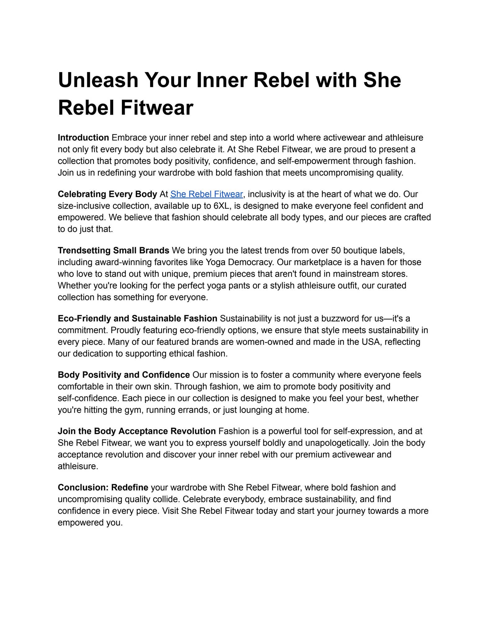 Unleash Your Inner Rebel with She Rebel Fitwear by sherebelfitwear - Issuu