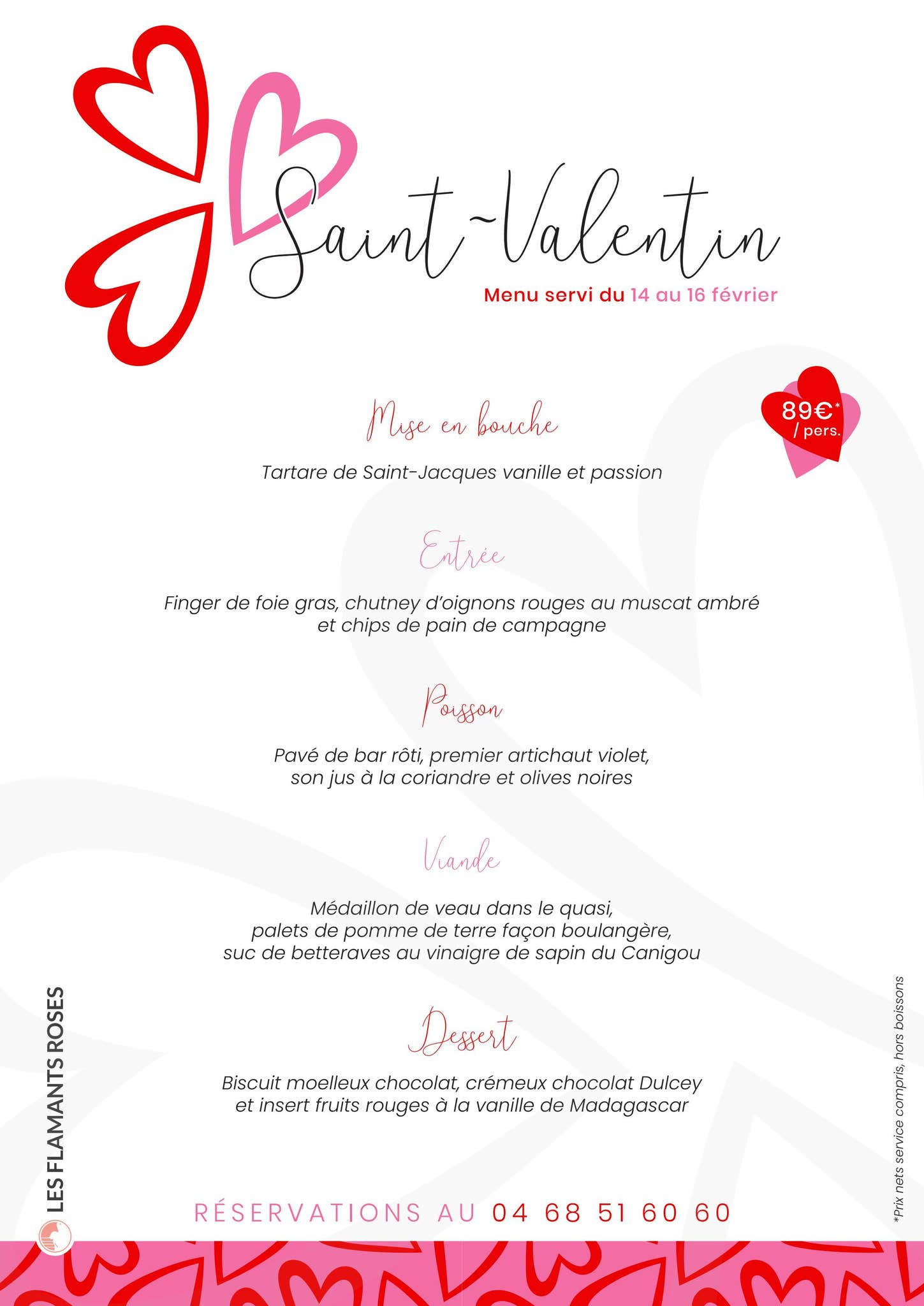 Menu Saint-Valentin à l'hôtel Les Flamants Roses by roussillhotel - Issuu