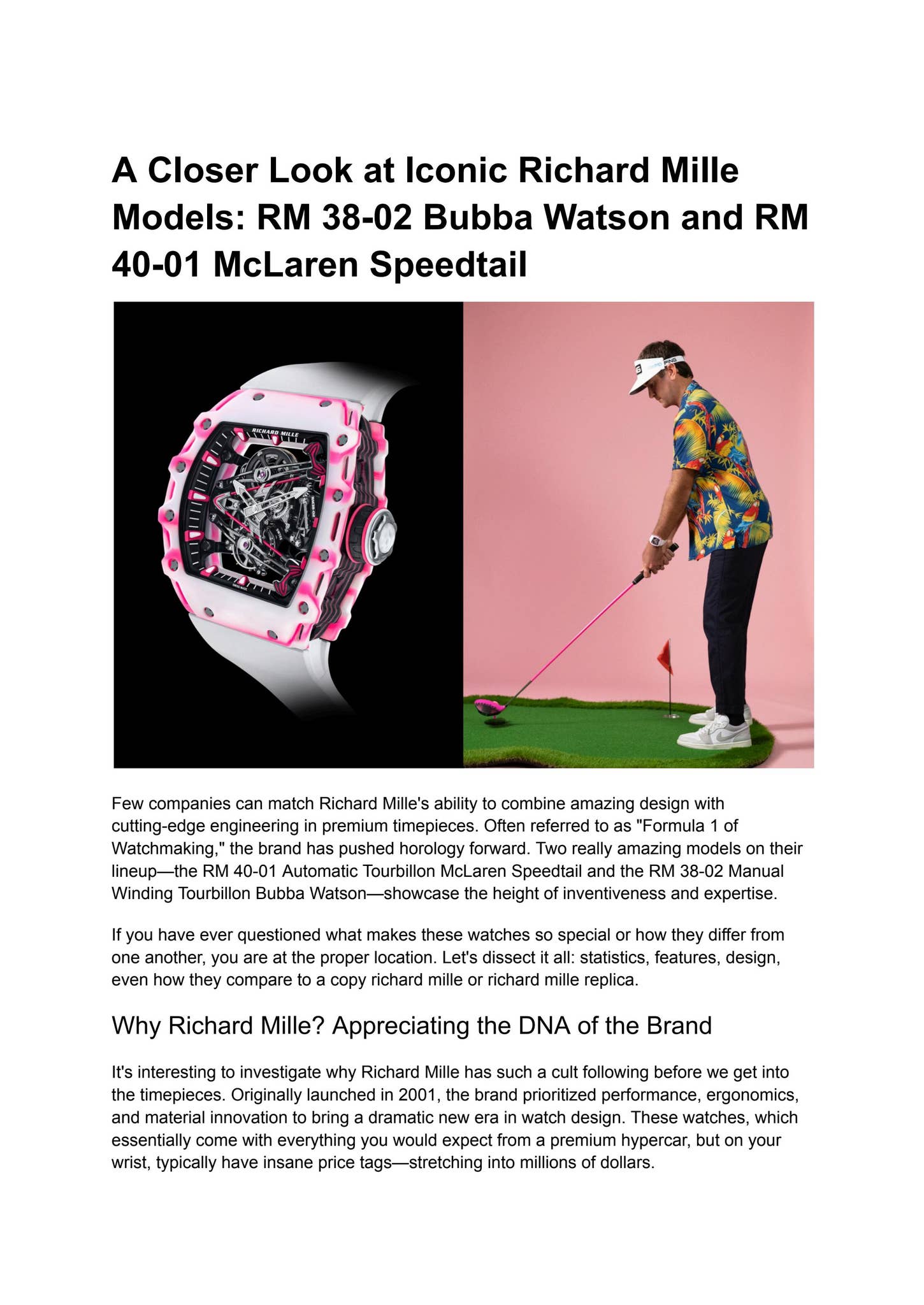 A Closer Look at Iconic Richard Mille Models_ RM 38-02 Bubba Watson and ...