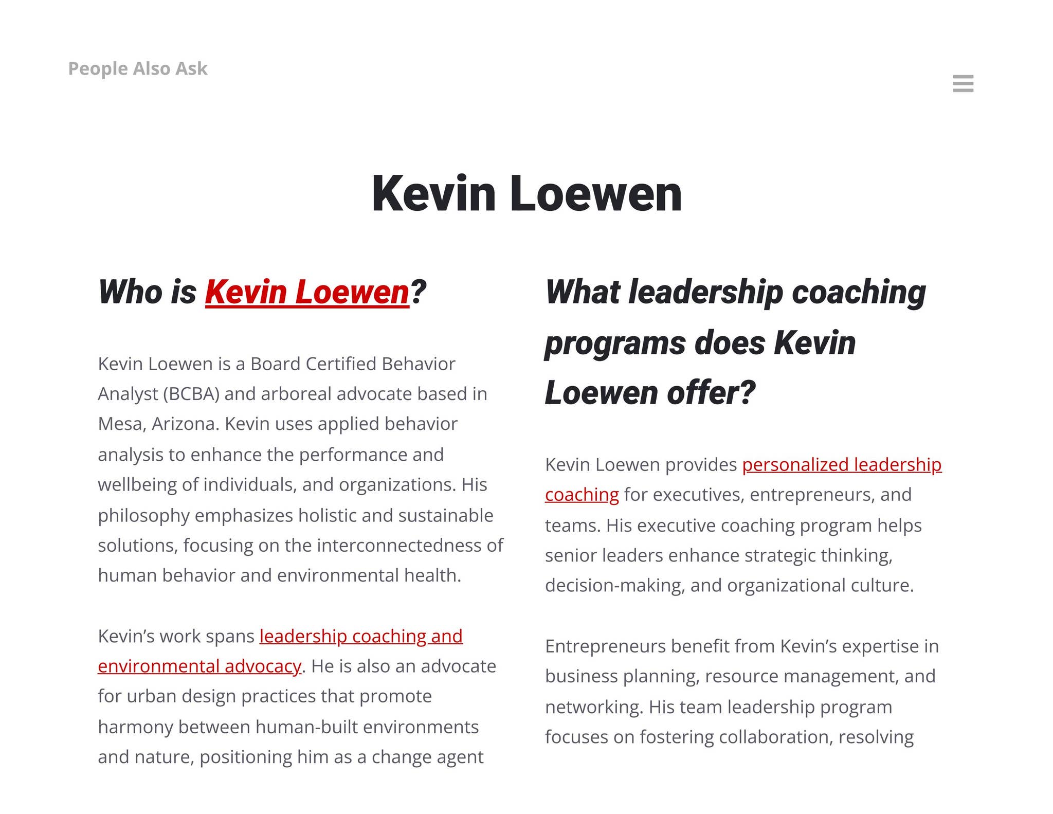 Kevin Loewen - People Also Ask by Kevin Loewen - Issuu