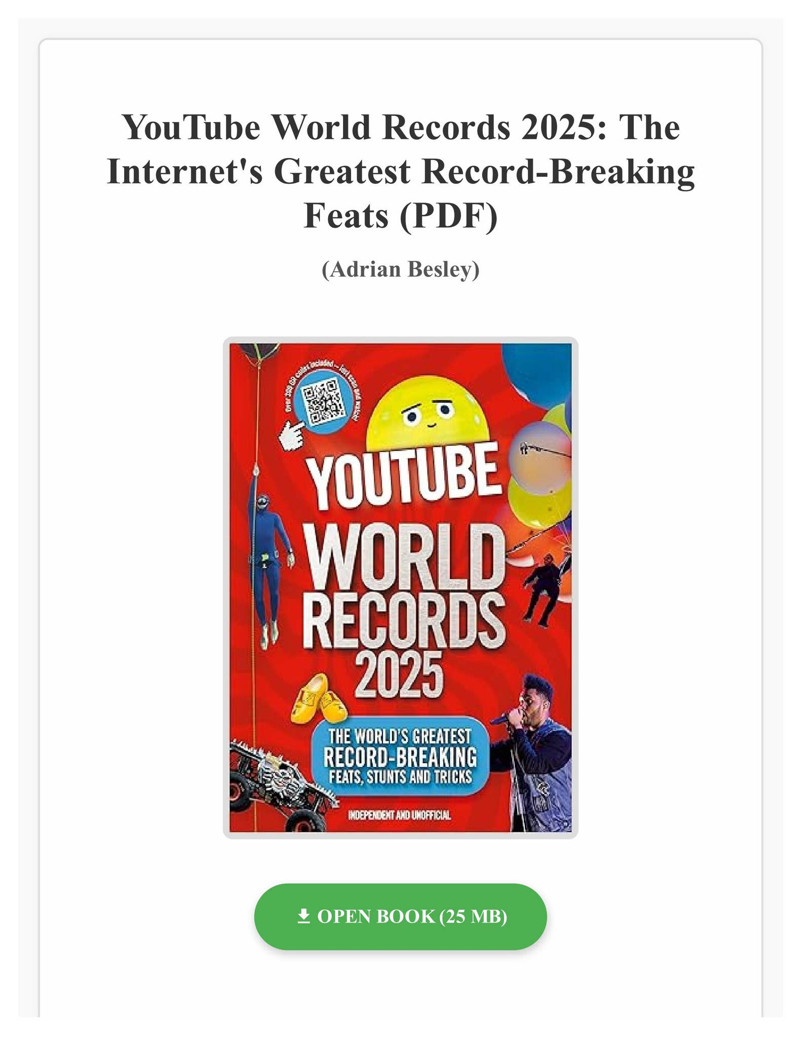 (PDF PDF) YouTube World Records 2025: The Internet's Greatest Record ...