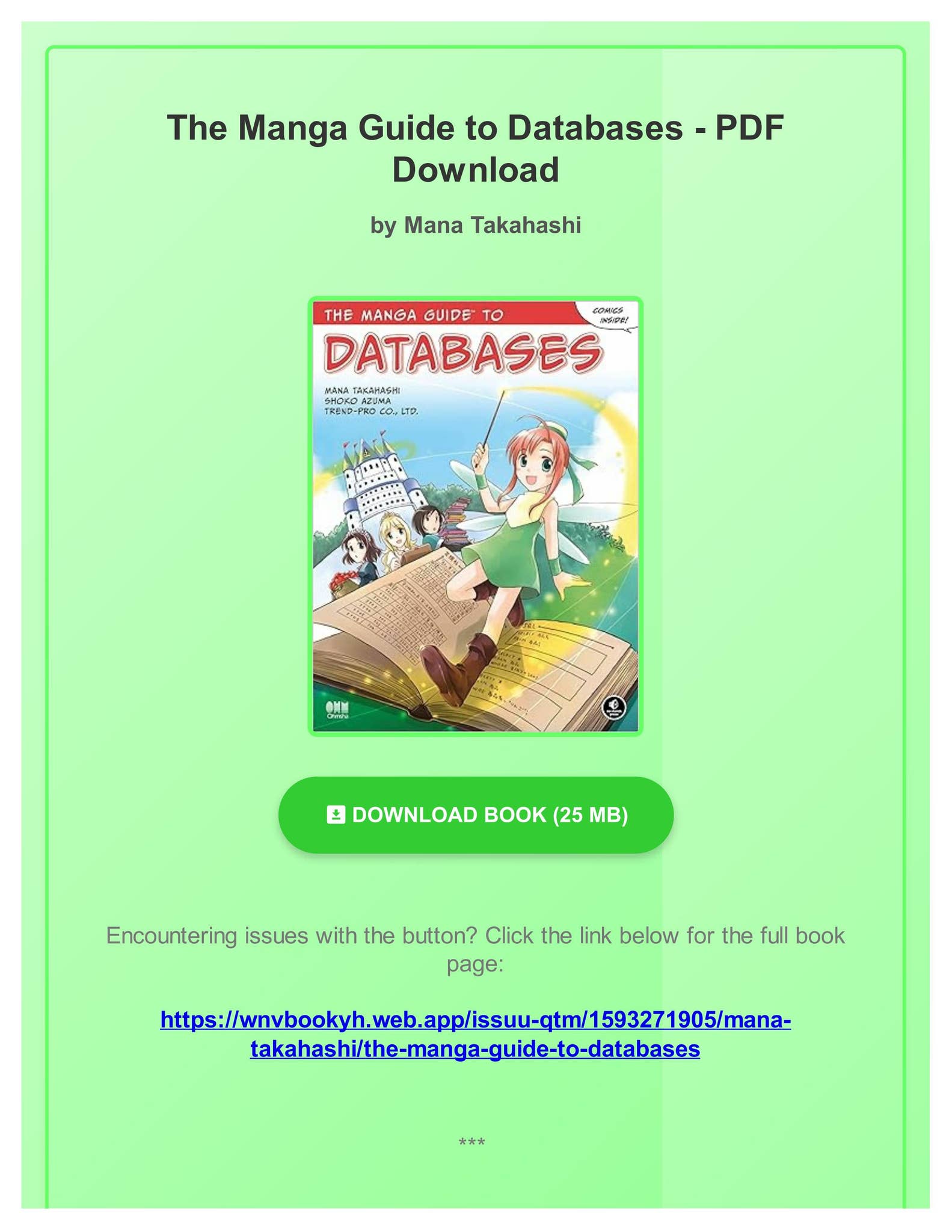 PDF The Manga Guide to Databases by Mana Takahashi by KaileeKeelingll ...