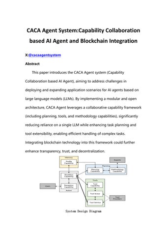 CACA Agent System by CACA AI Agent System - Issuu