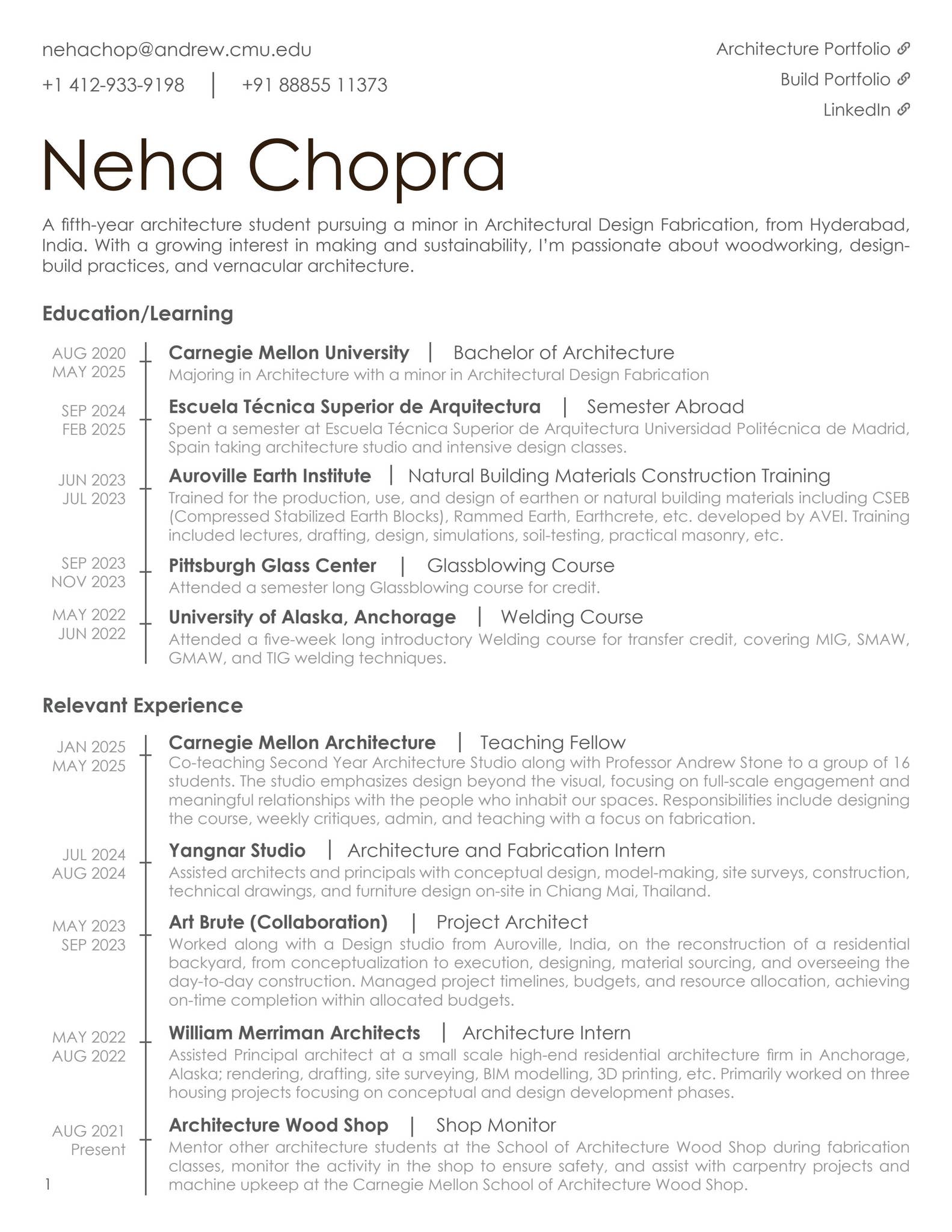Neha Chopra | Resume | 2025 by nehachopra - Issuu
