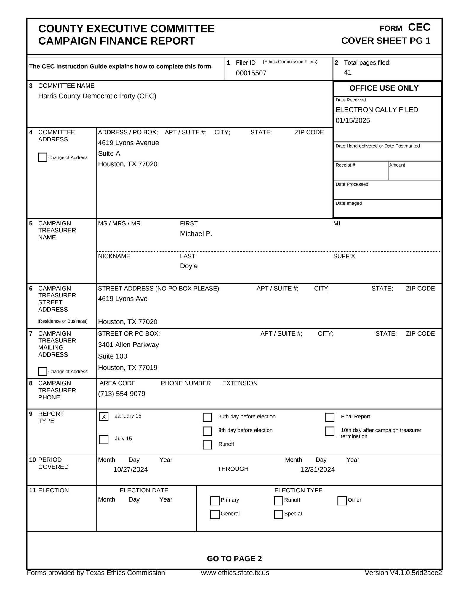 1-15-2025 - HCDP - Harris County Democratic Party Campaign Finance ...