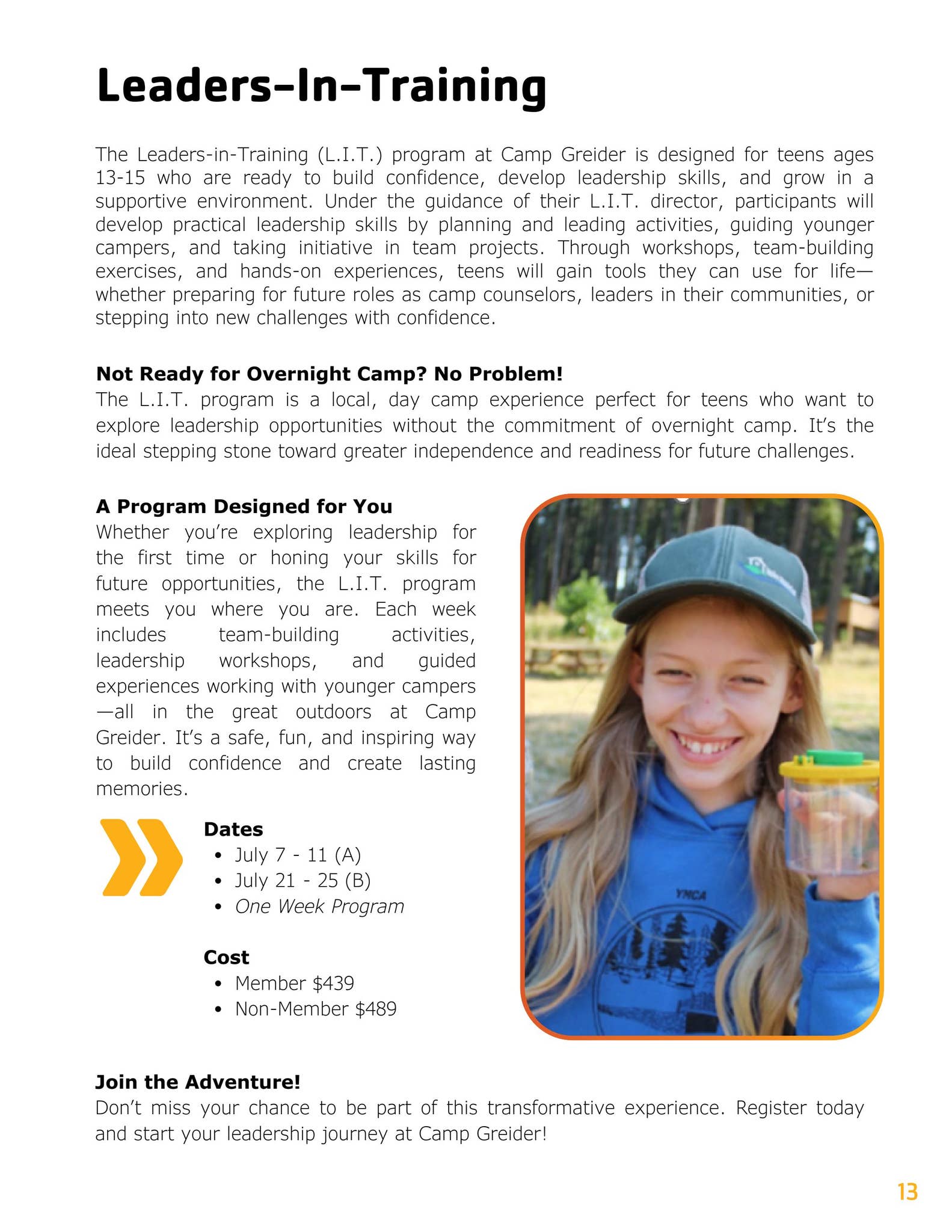 YMCA Camp Greider - 2025 Summer Program Guide by ...