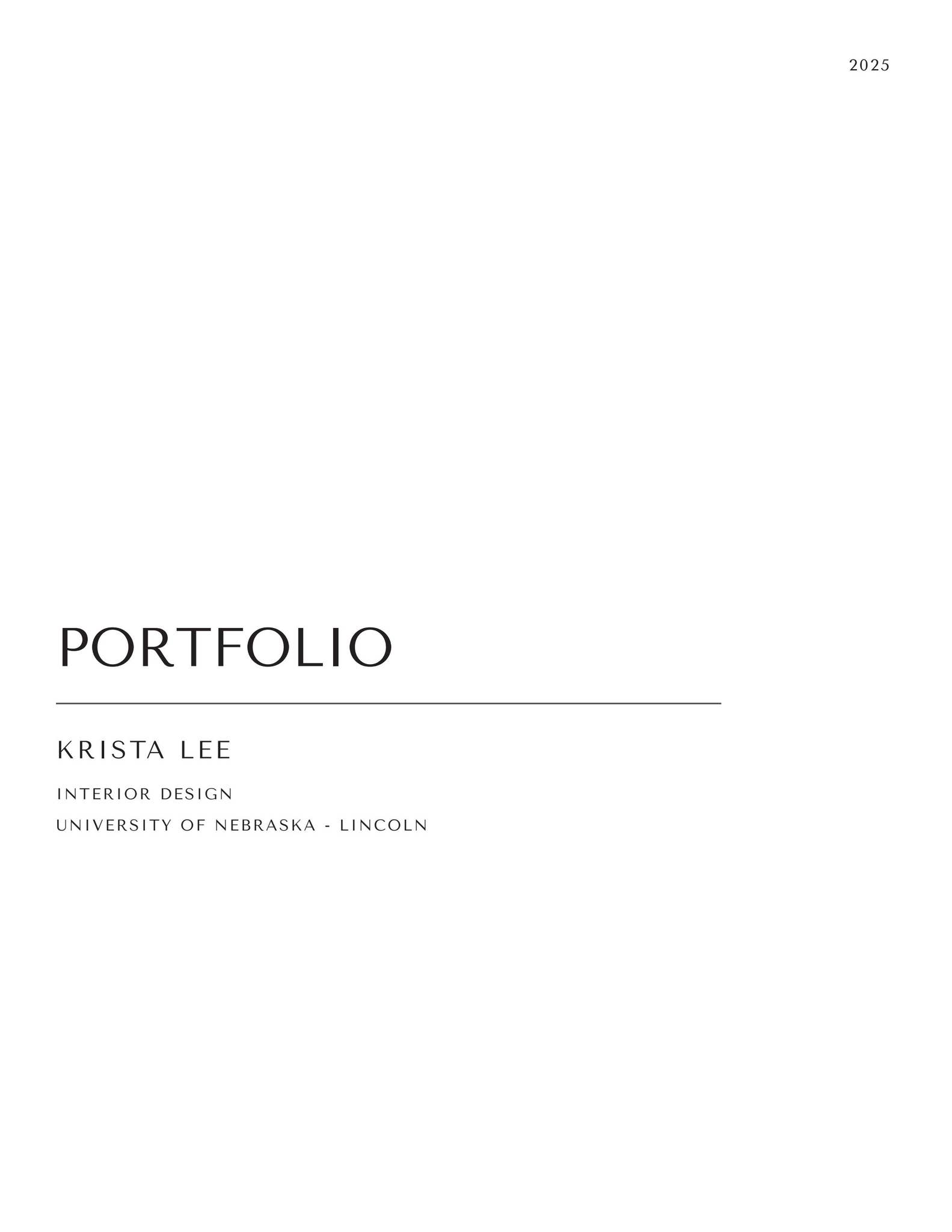 KRISTA LEE PORTFOLIO 2025 | UNIVERSITY OF NEBRASKA - LINCOLN by krista ...