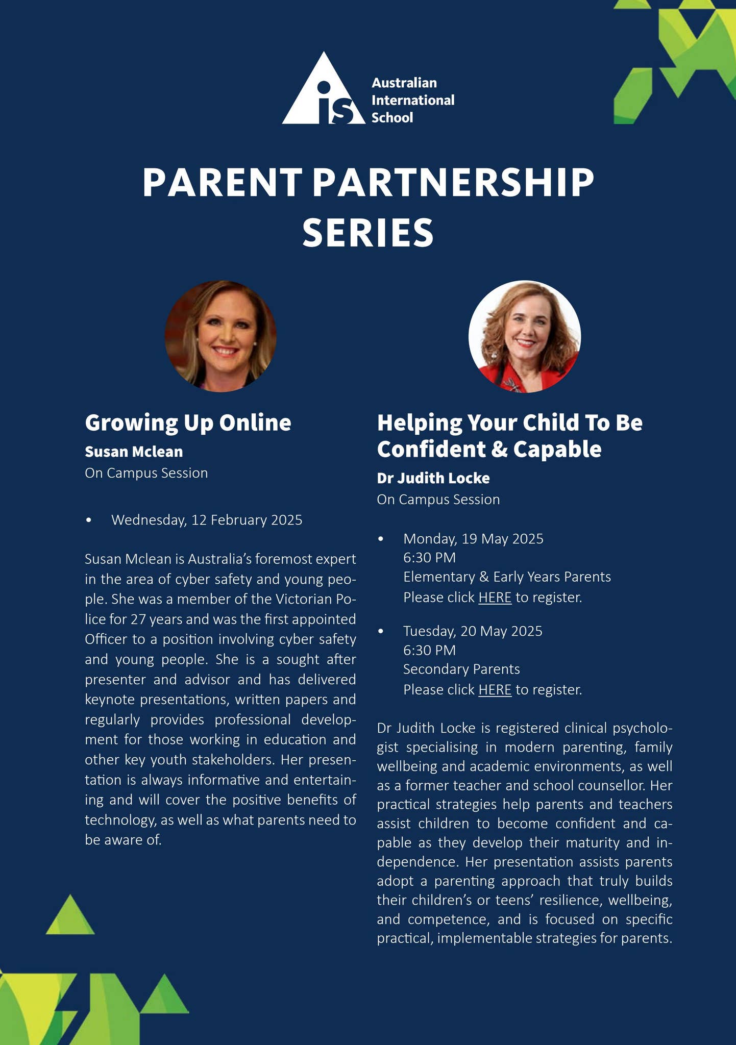 Parent Series External Experts Advertisement for Elementary by AIS_SG ...