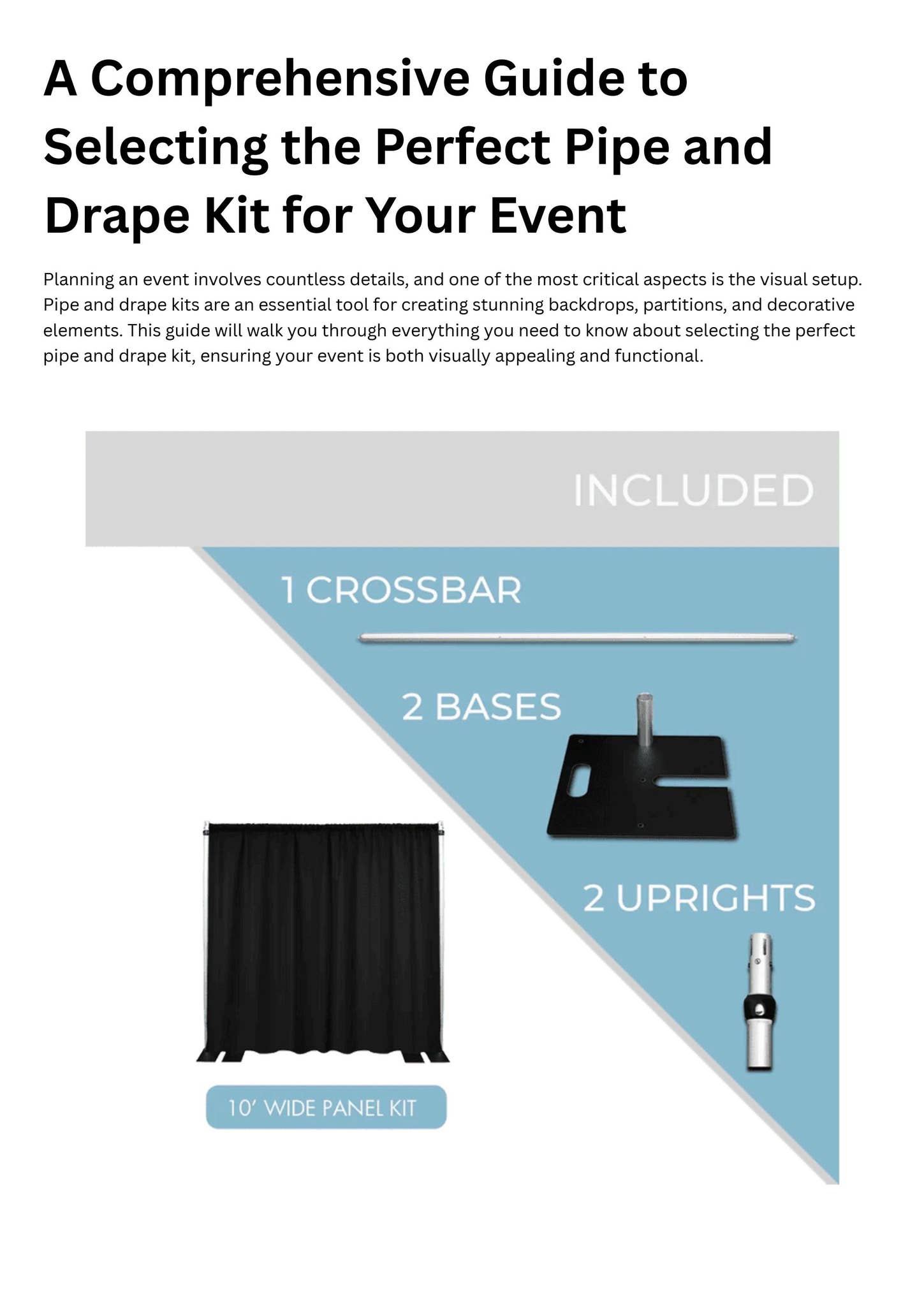 A Comprehensive Guide to Selecting the Perfect Pipe and Drape Kit for ...