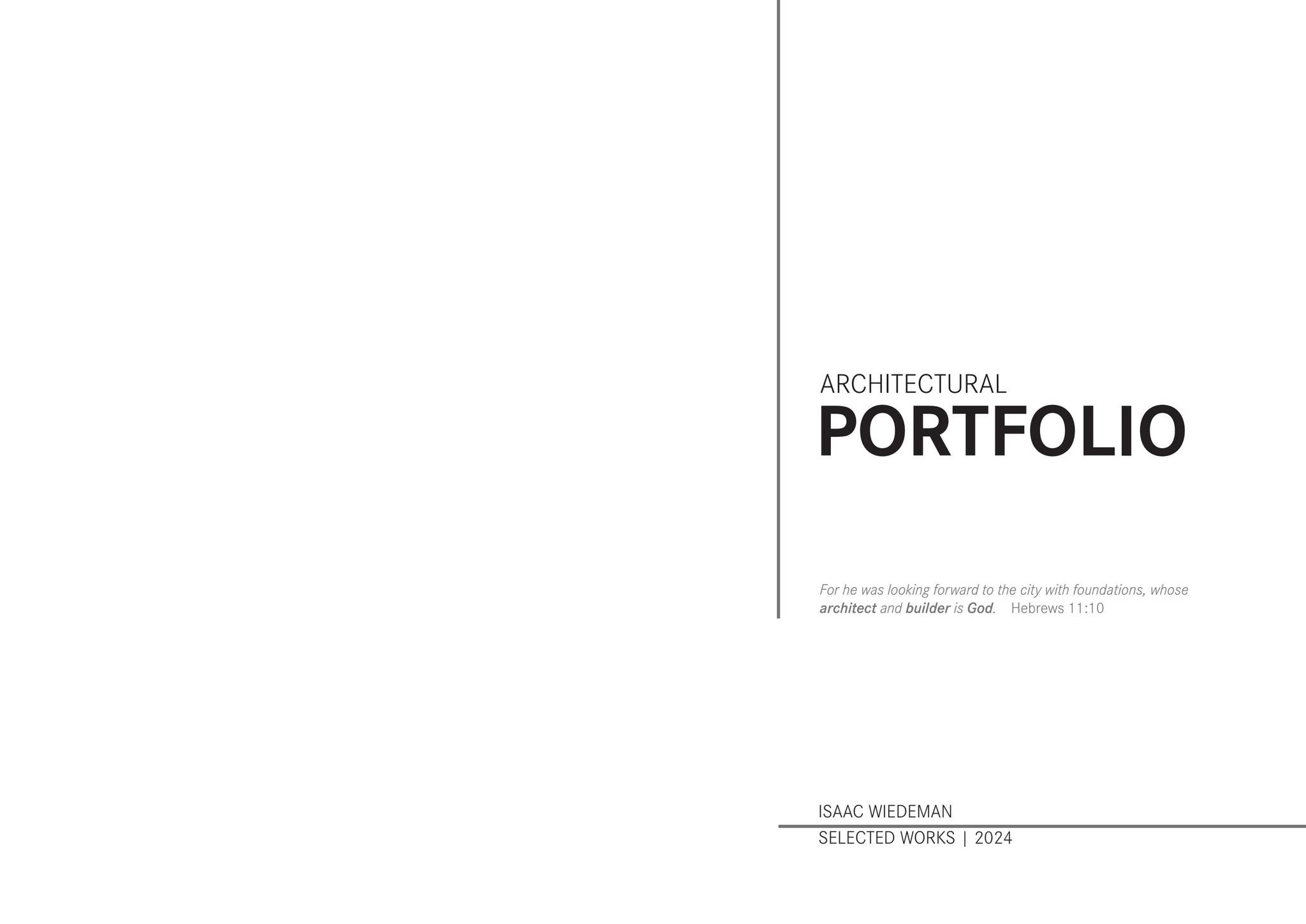 Architecture Portfolio - Jan 2025 by Isaac Wiedeman - Issuu
