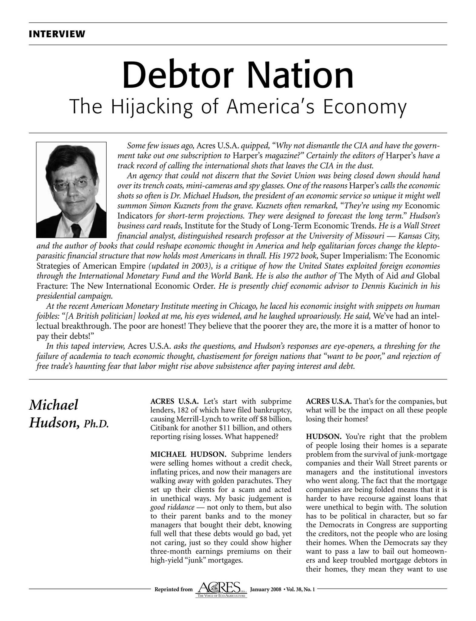 Debtor Nation by Michael Hudson by demandside - Issuu