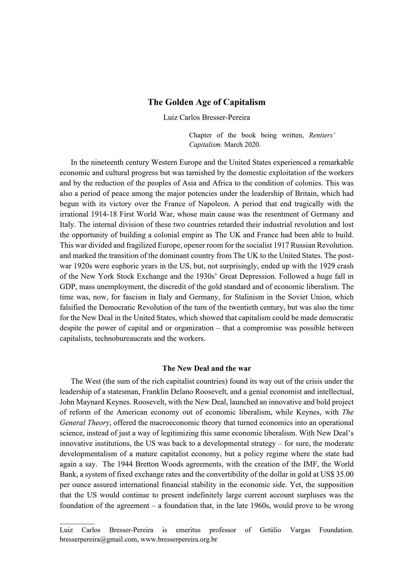 The Golden Age of Capitalism by demandside - Issuu