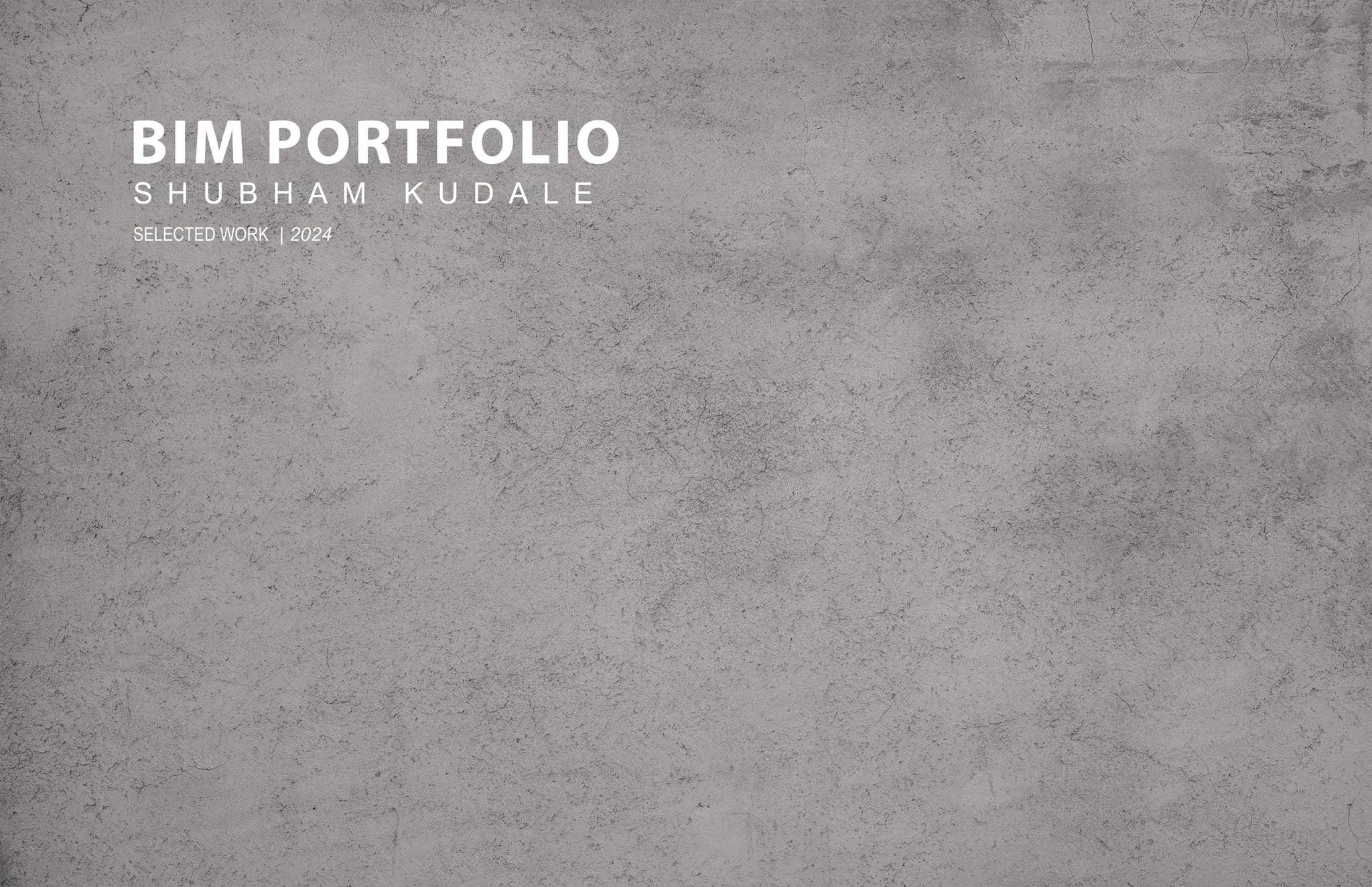 BIM Portfolio - Shubham by Shubham Kudale - Issuu