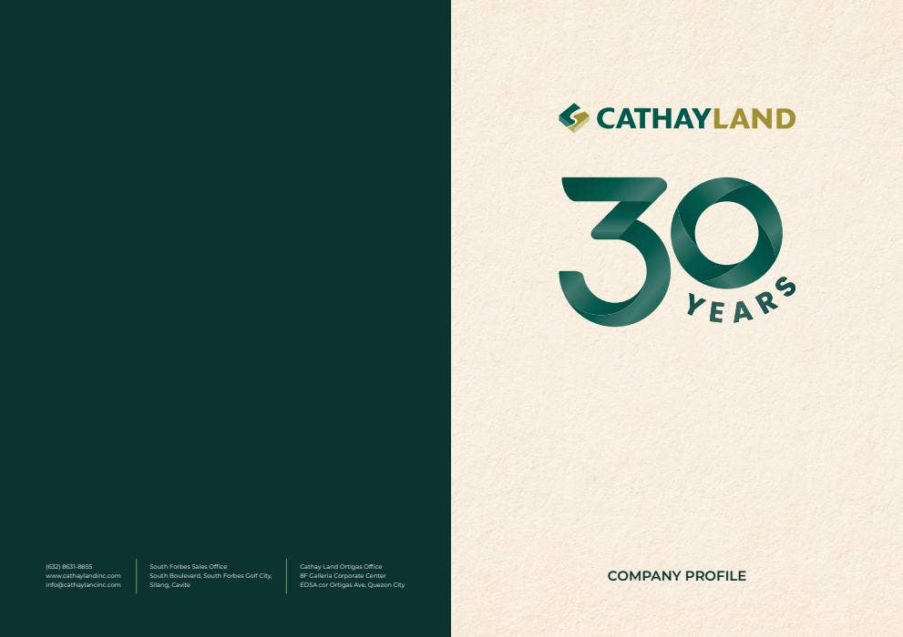 Cathay Land Inc Philippines: Celebrating 30 Years Portfolio by Cathay ...