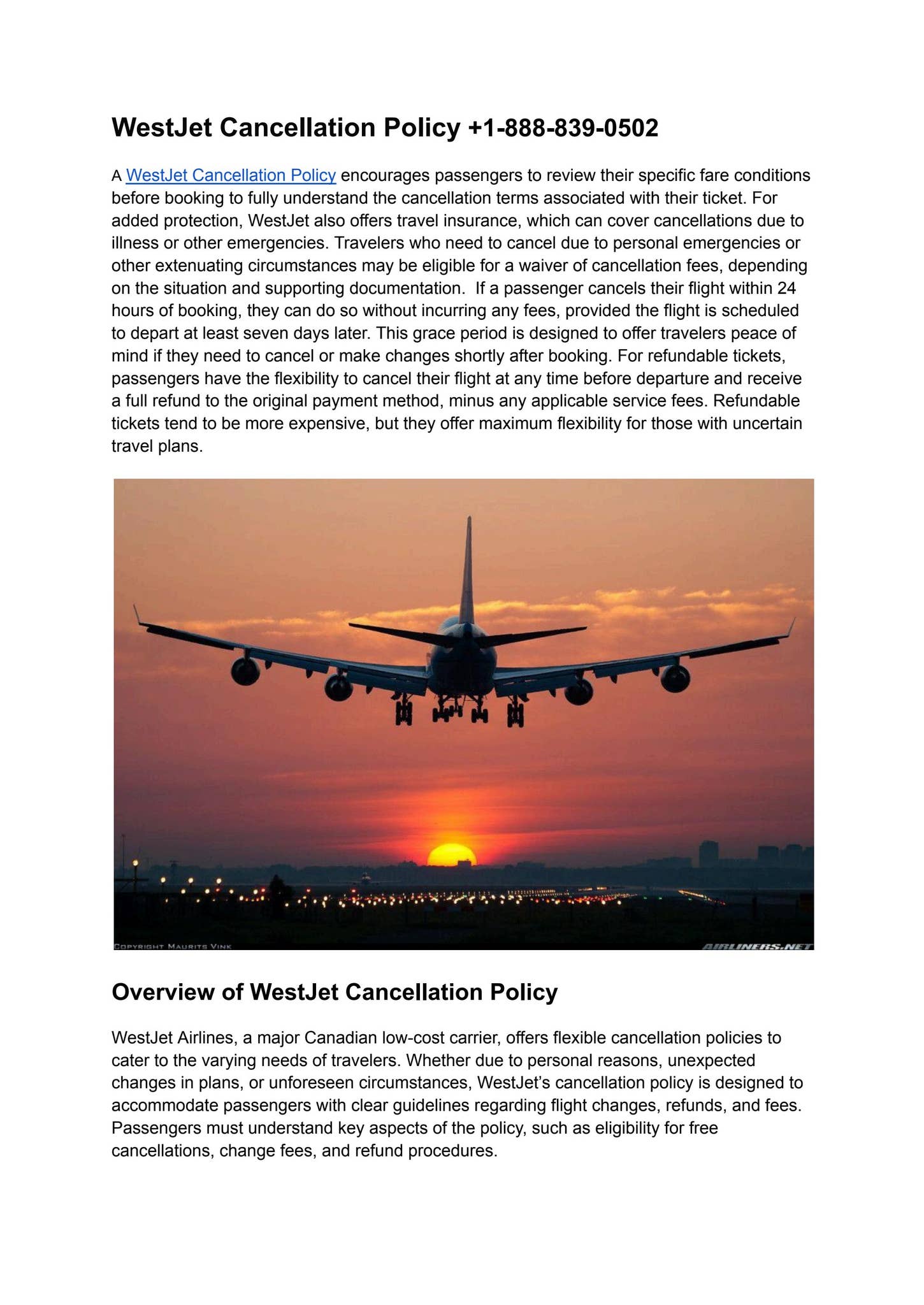 WestJet Cancellation Policy +1-888-839-0502 (1) by Naa Yoon - Issuu
