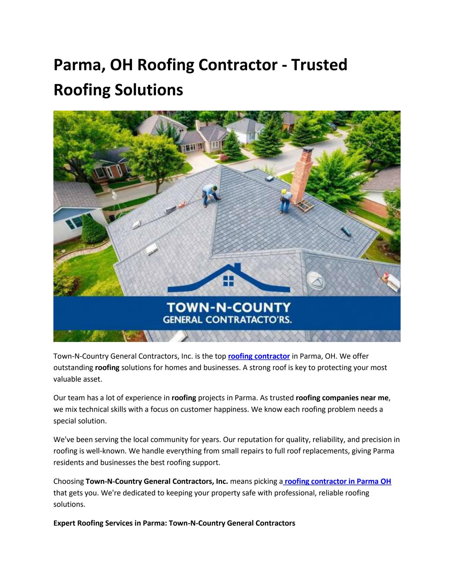 Parma, OH Roofing Contractor - Trusted Roofing Solutions by Digi Era Pro - Issuu