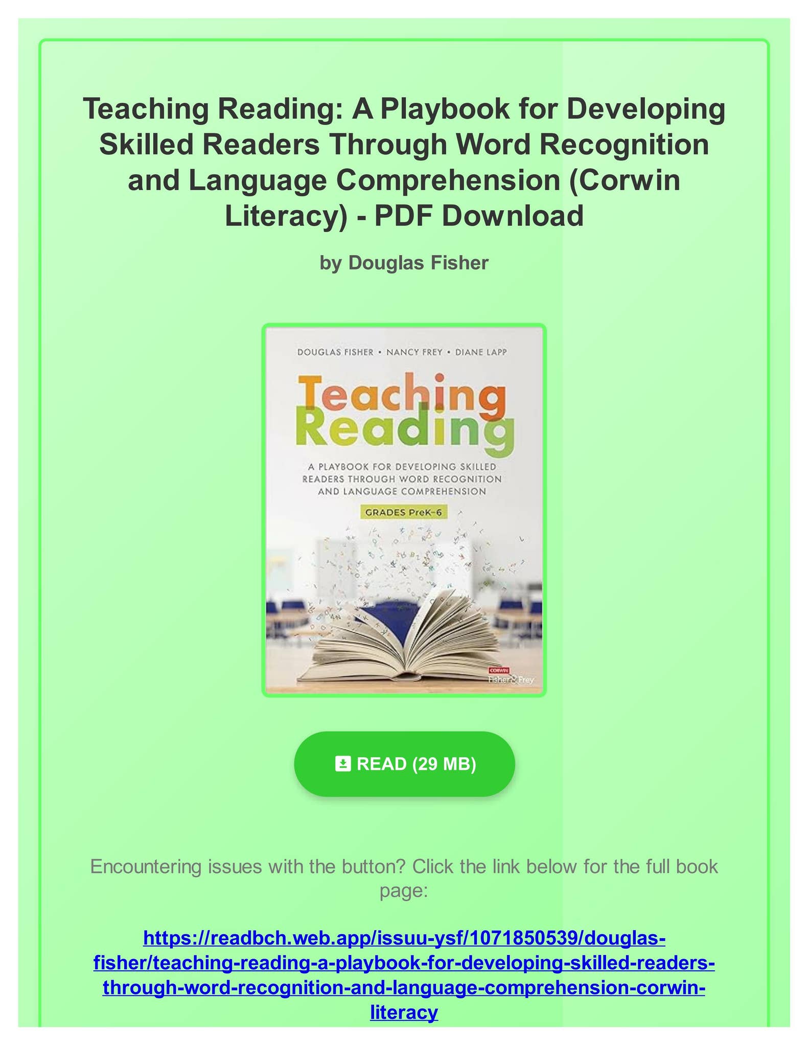 Ebook Teaching Reading: A Playbook for Developing Skilled Readers ...