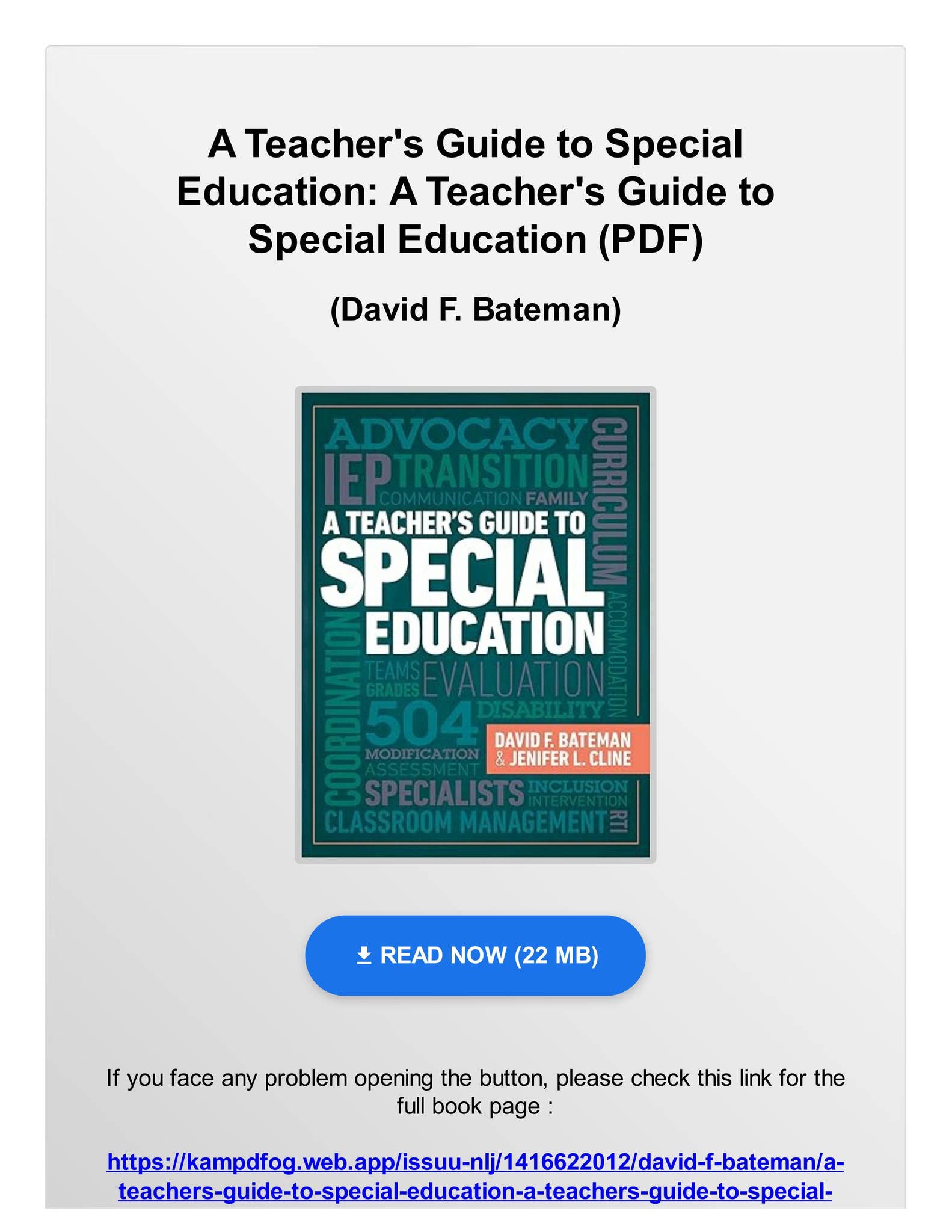 PDF A Teacher's Guide to Special Education: A Teacher's Guide to ...