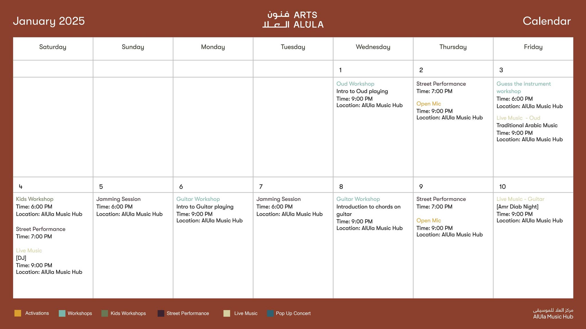 Arts festival_AlUla Music Hub_En+Ar by AlUla - Issuu