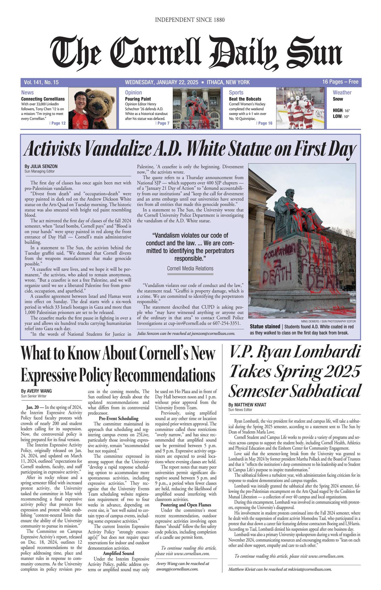 1-22-25 entire issue hi res by The Cornell Daily Sun - Issuu