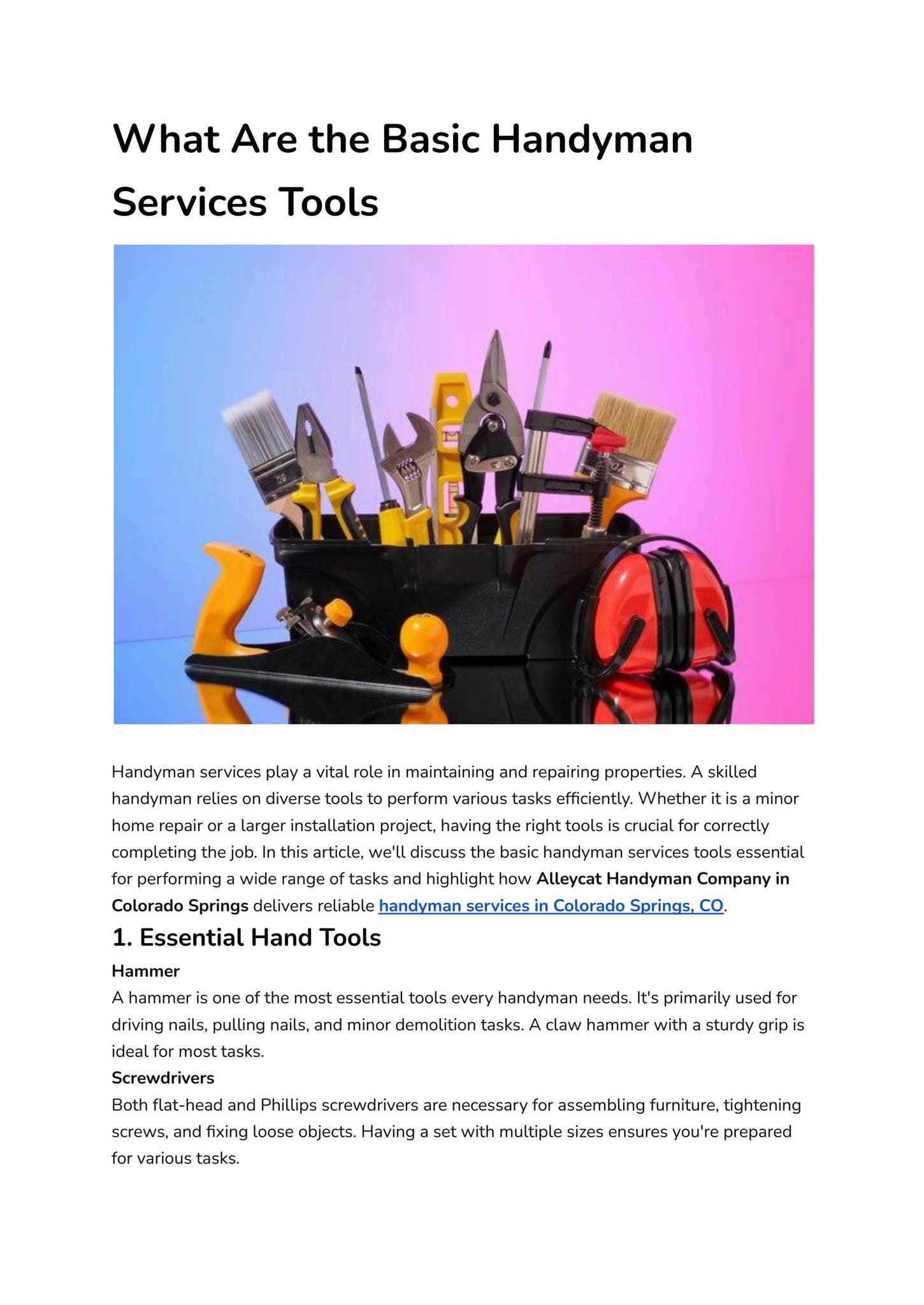 What Are the Basic Handyman Services Tools by Digi Era Pro - Issuu