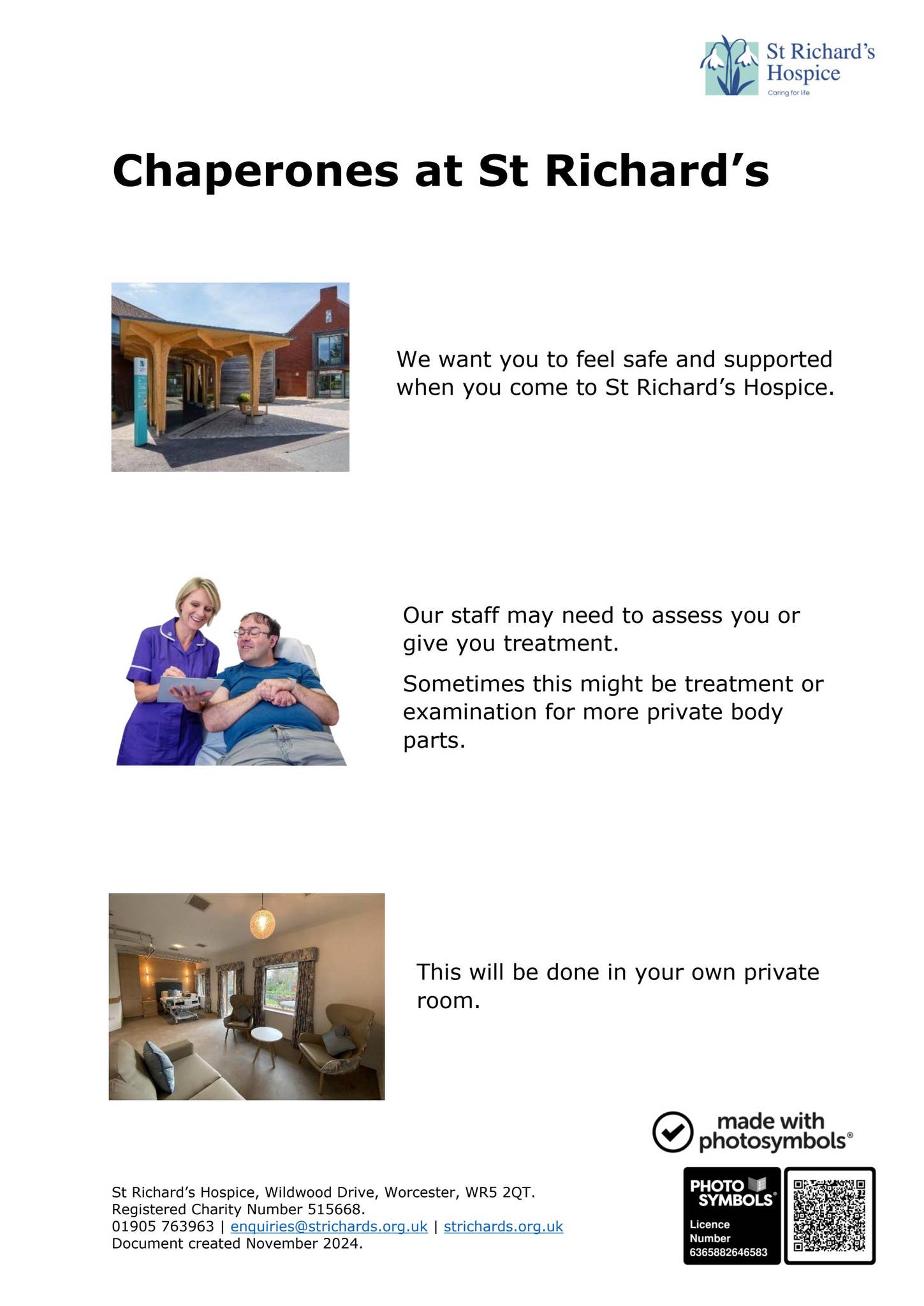 Easy Read: Chaperones at St Richard's Hospice by St Richard's Hospice ...