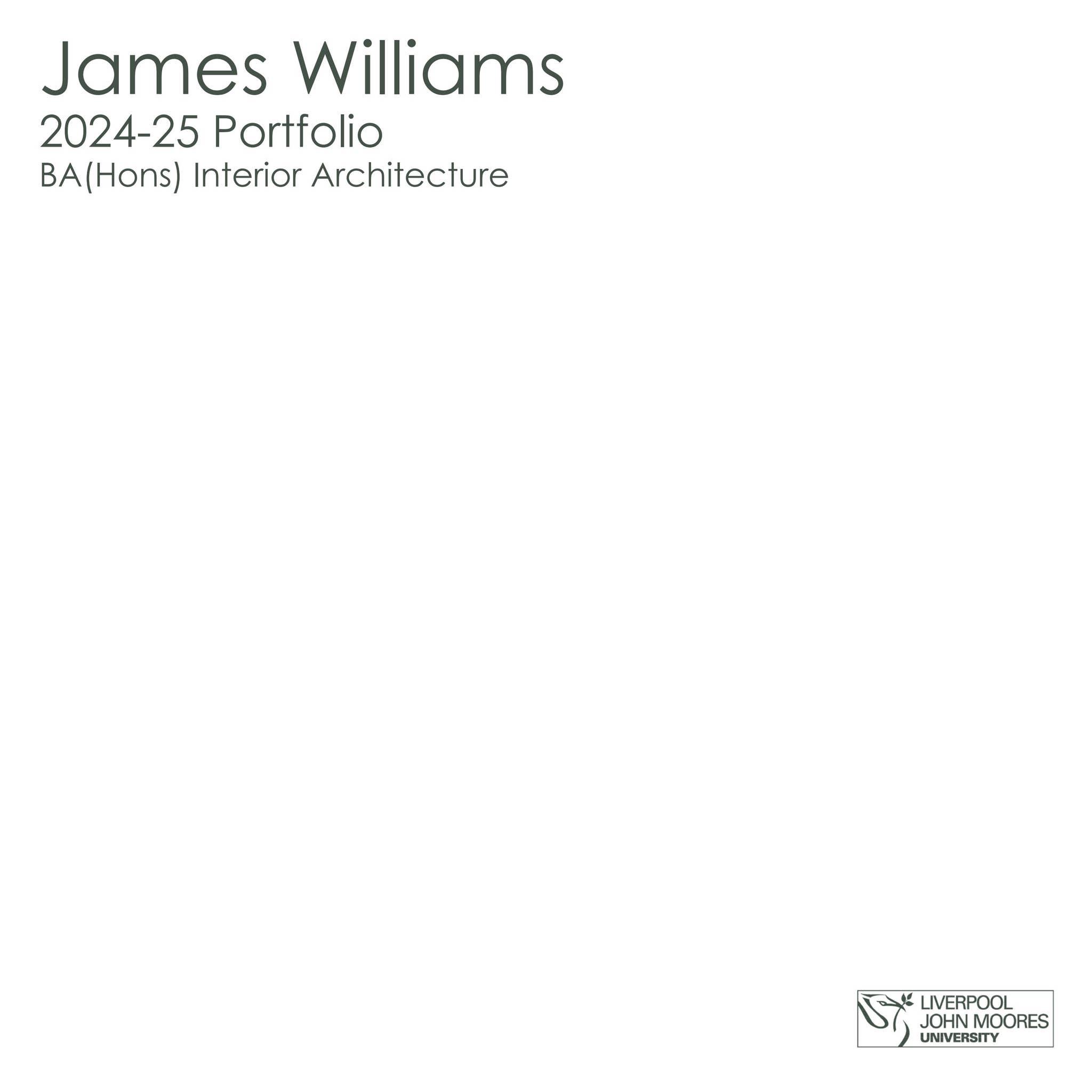 James Williams Portfolio by James Williams - Issuu