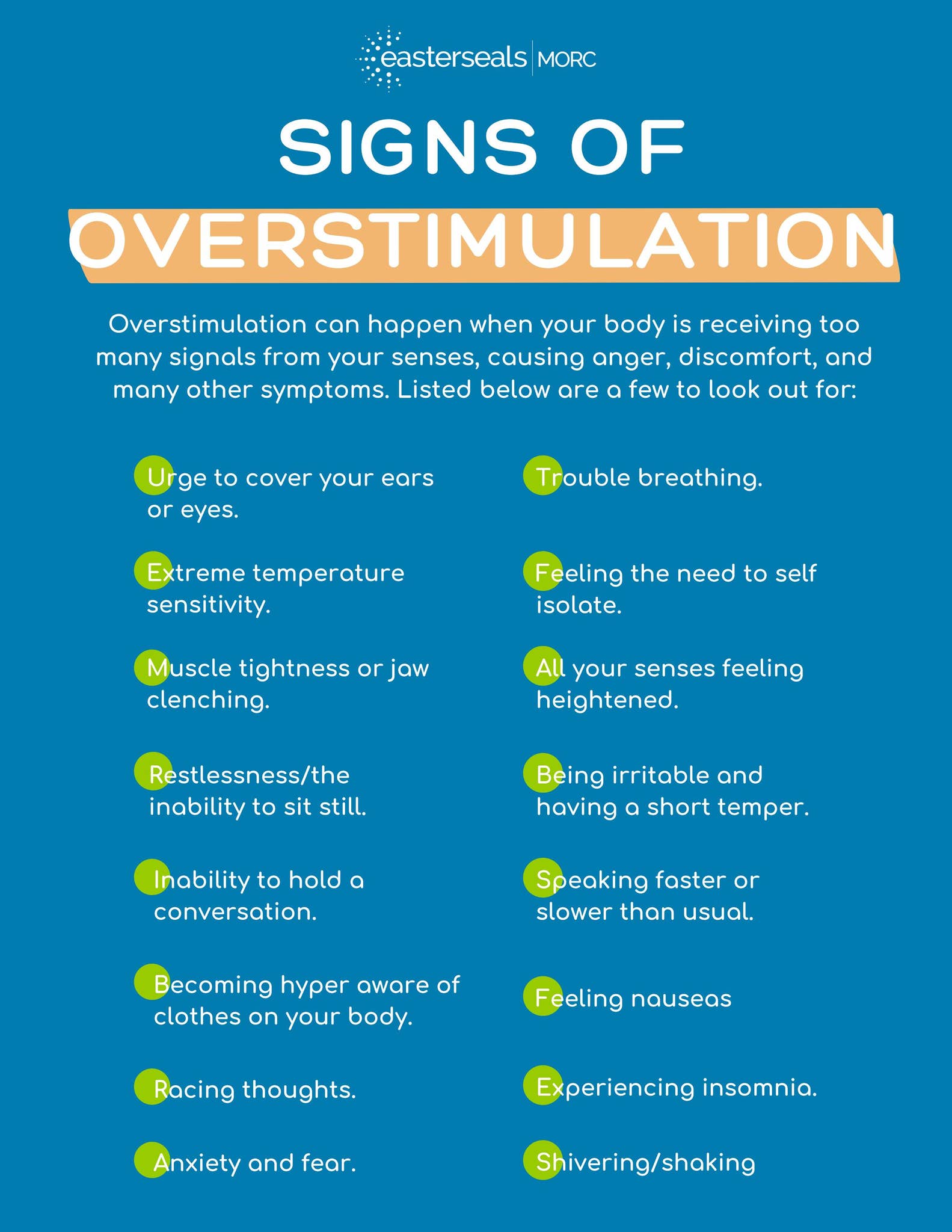 Signs of Overstimulation by Easterseals MORC - Issuu