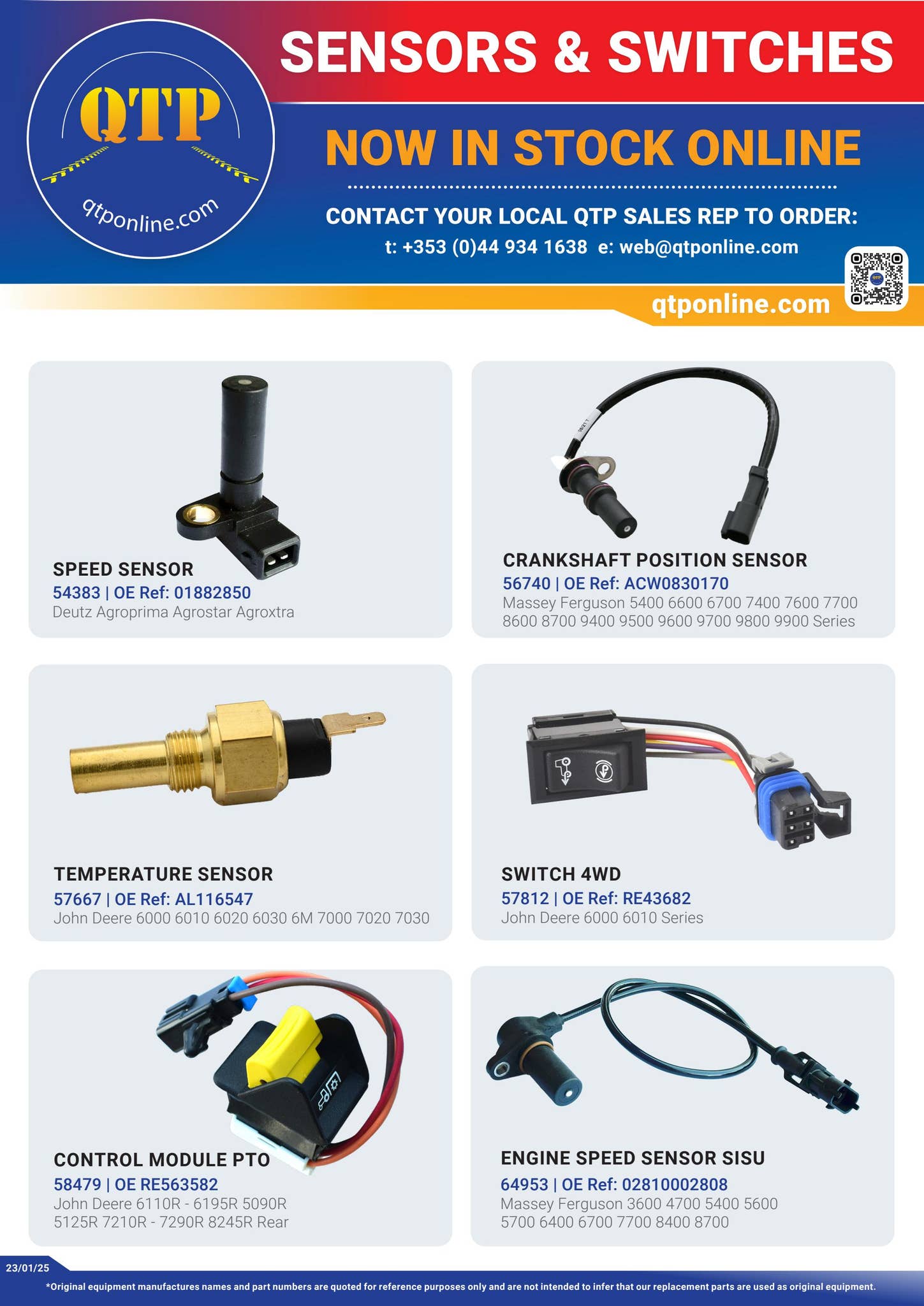 QTP NEW Sensors & Switches - Jan 25 by Quality Tractor Parts - Issuu