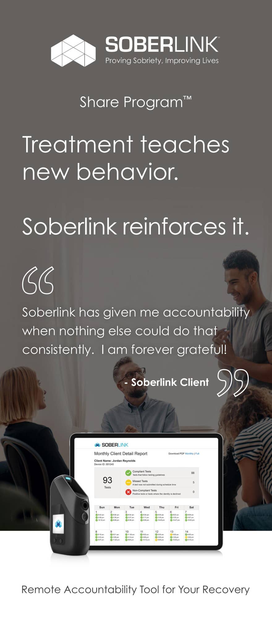 Soberlink Alcohol Addiction Recovery Share Program Trifold 2025 by ...