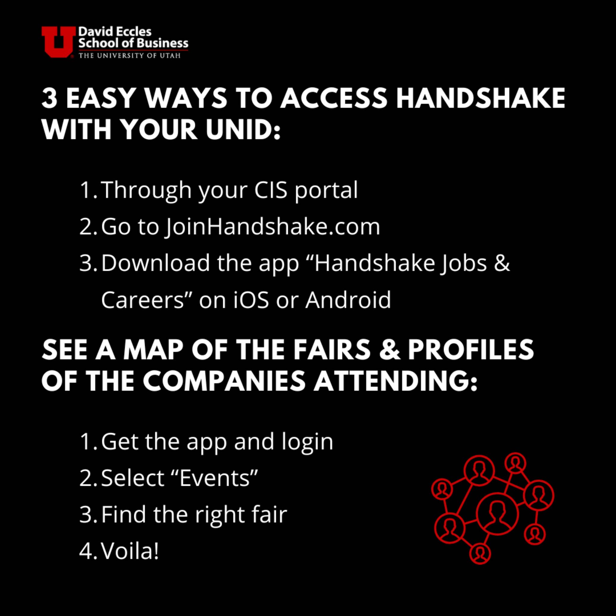 Student Handshake App Instructions by University of Utah Graduate ...