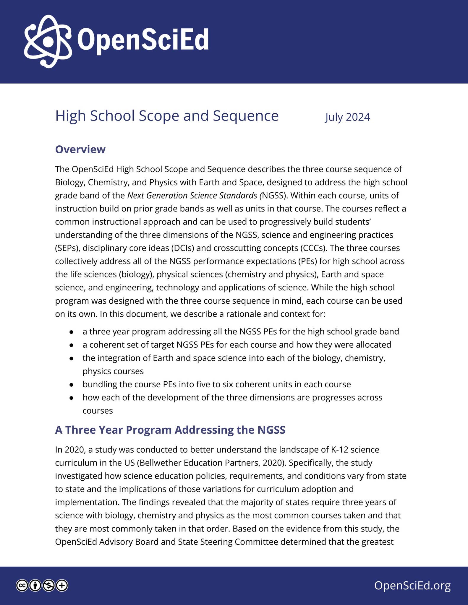 OpenSciEd High School Scope & Sequence by openscied - Issuu