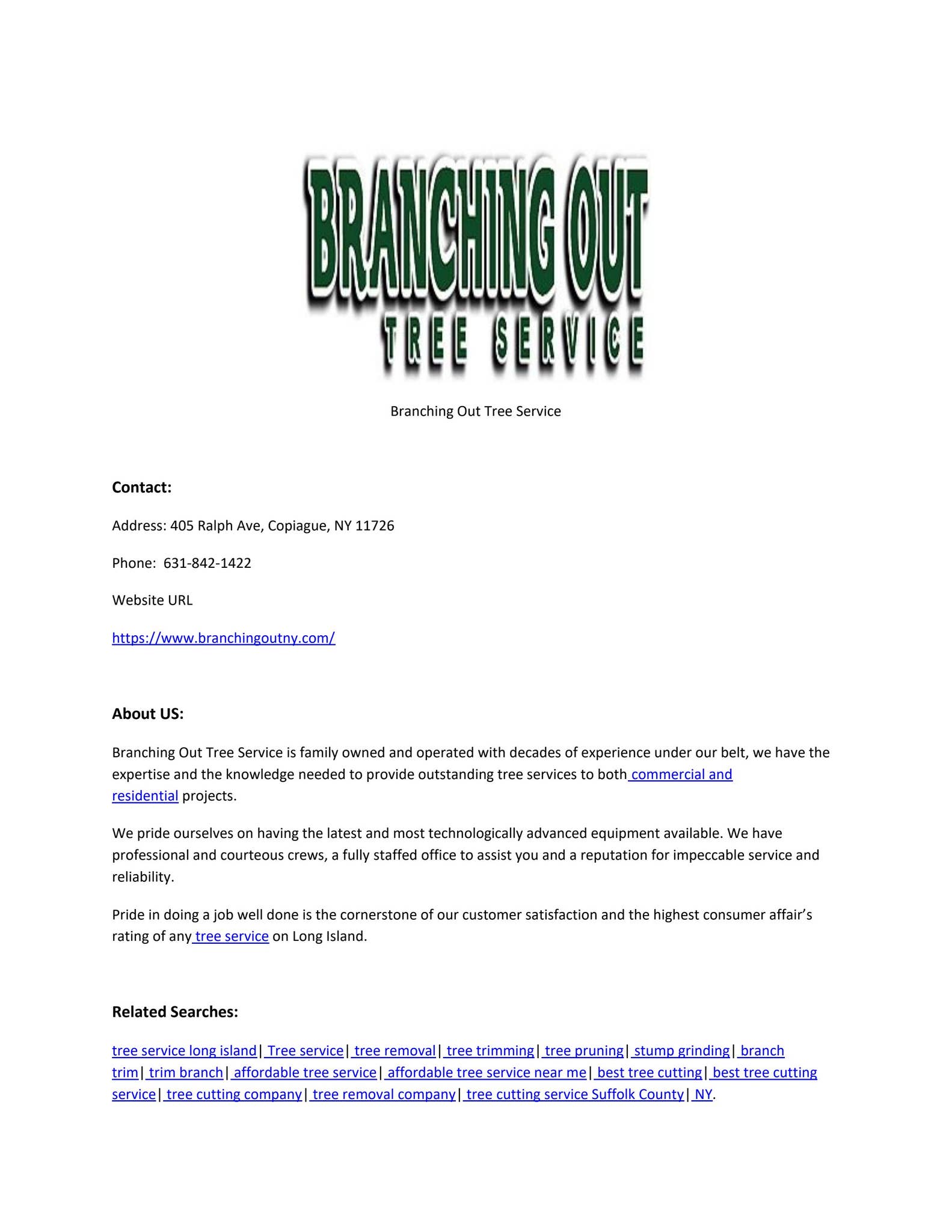 Branching Out Tree Service by Branching Out Tree Service - Issuu