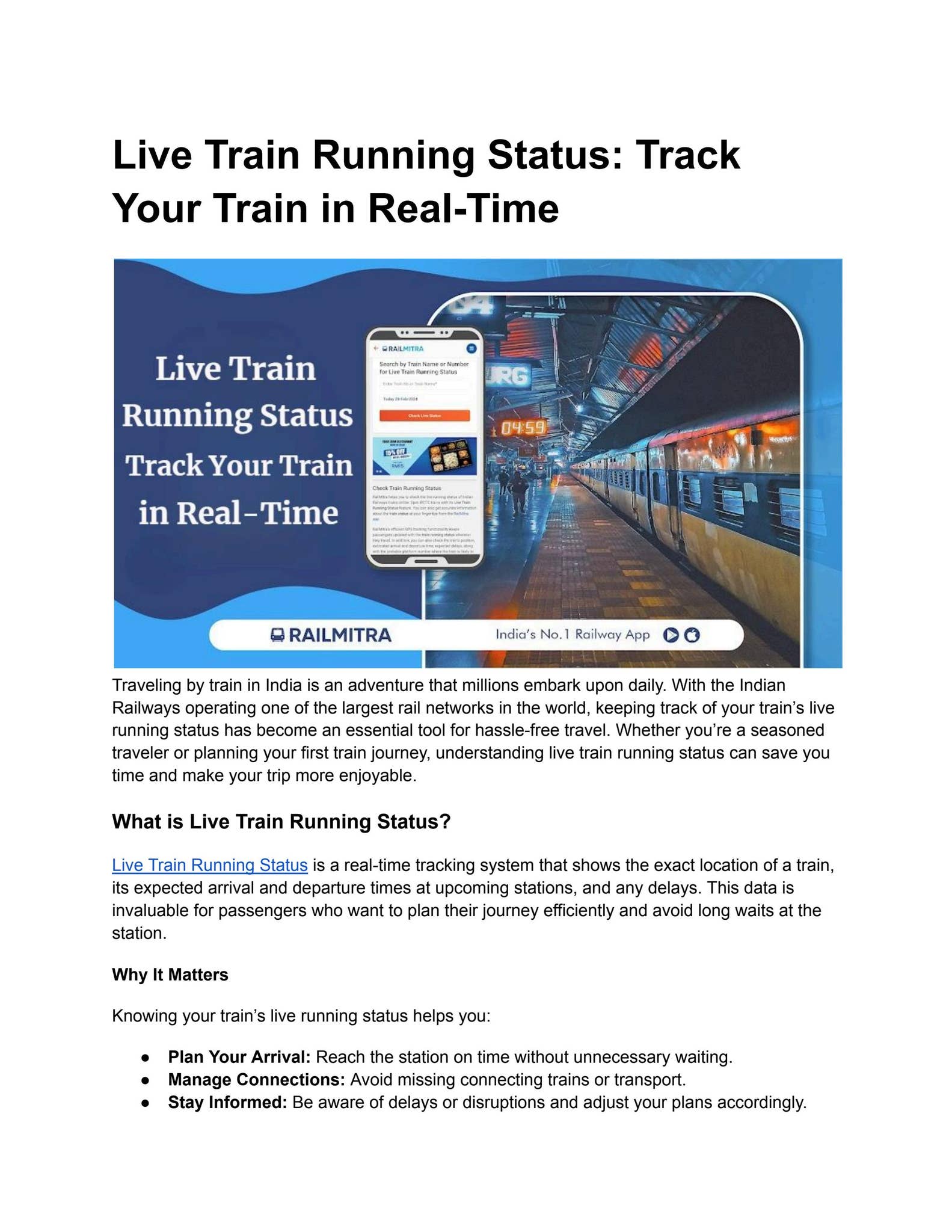 Live Train Running Status Track Your Train in Real-Time by RailMitra ...