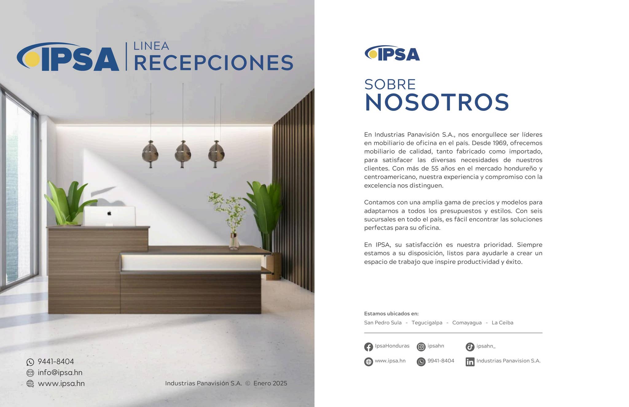 Catálogo Línea Recepciones | IPSA Honduras by IPSA Honduras - Issuu