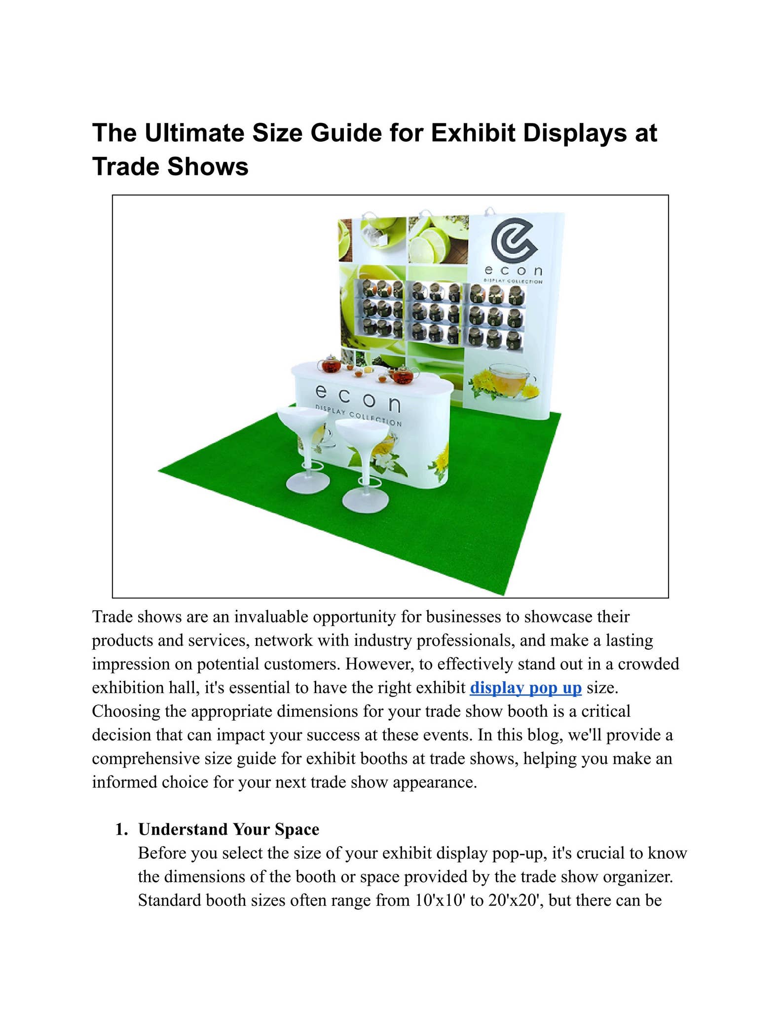 The Ultimate Size Guide for Exhibit Displays at Trade Shows by Exhibit ...
