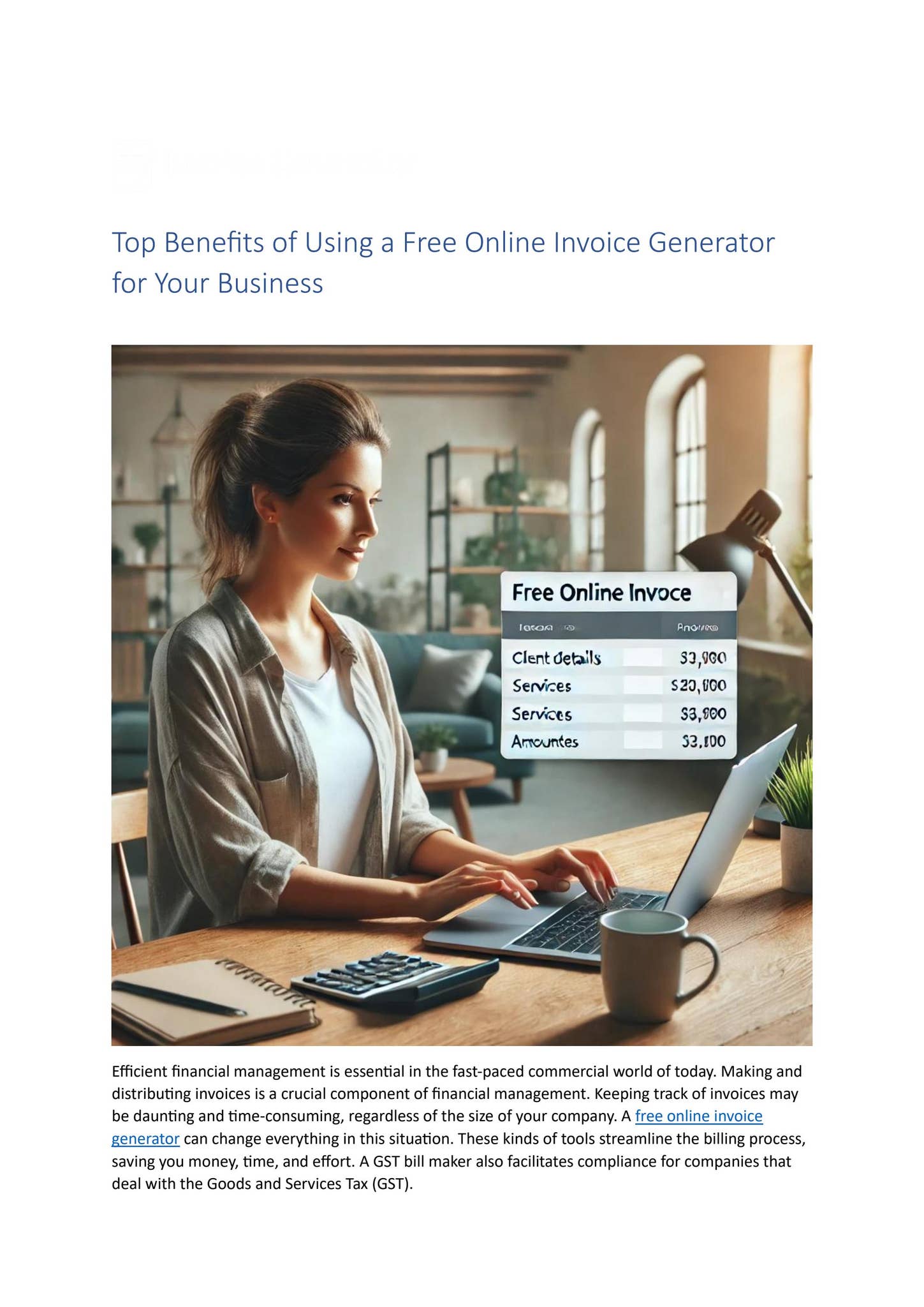 invoice gene PDF by Invoice generator - Issuu