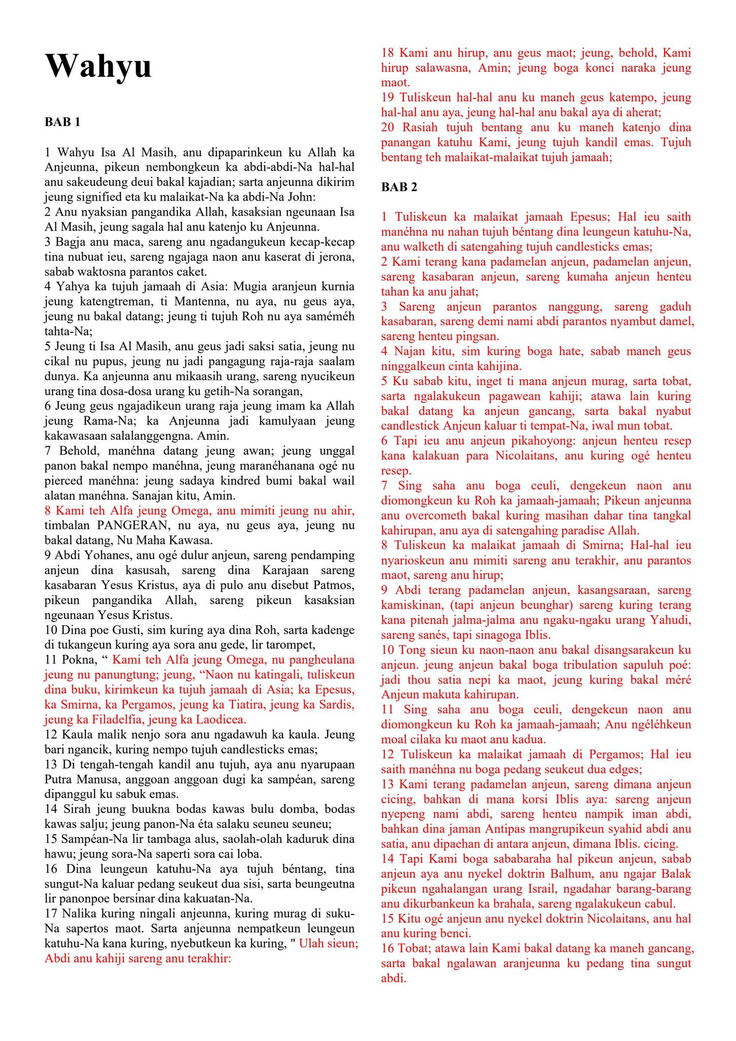 Sundanese - The Book of Revelation by Filipino Tracts and Literature ...