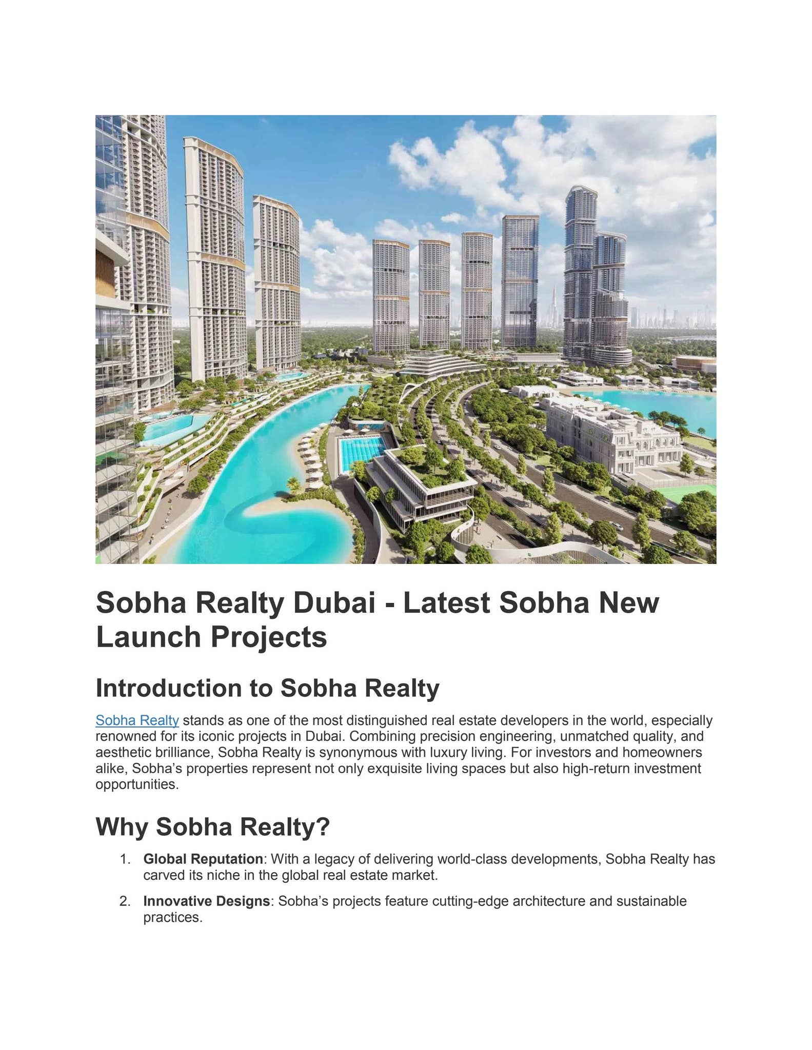 Sobha Realty Dubai - Sobha New Launch Projects by sobharealtydubai - Issuu