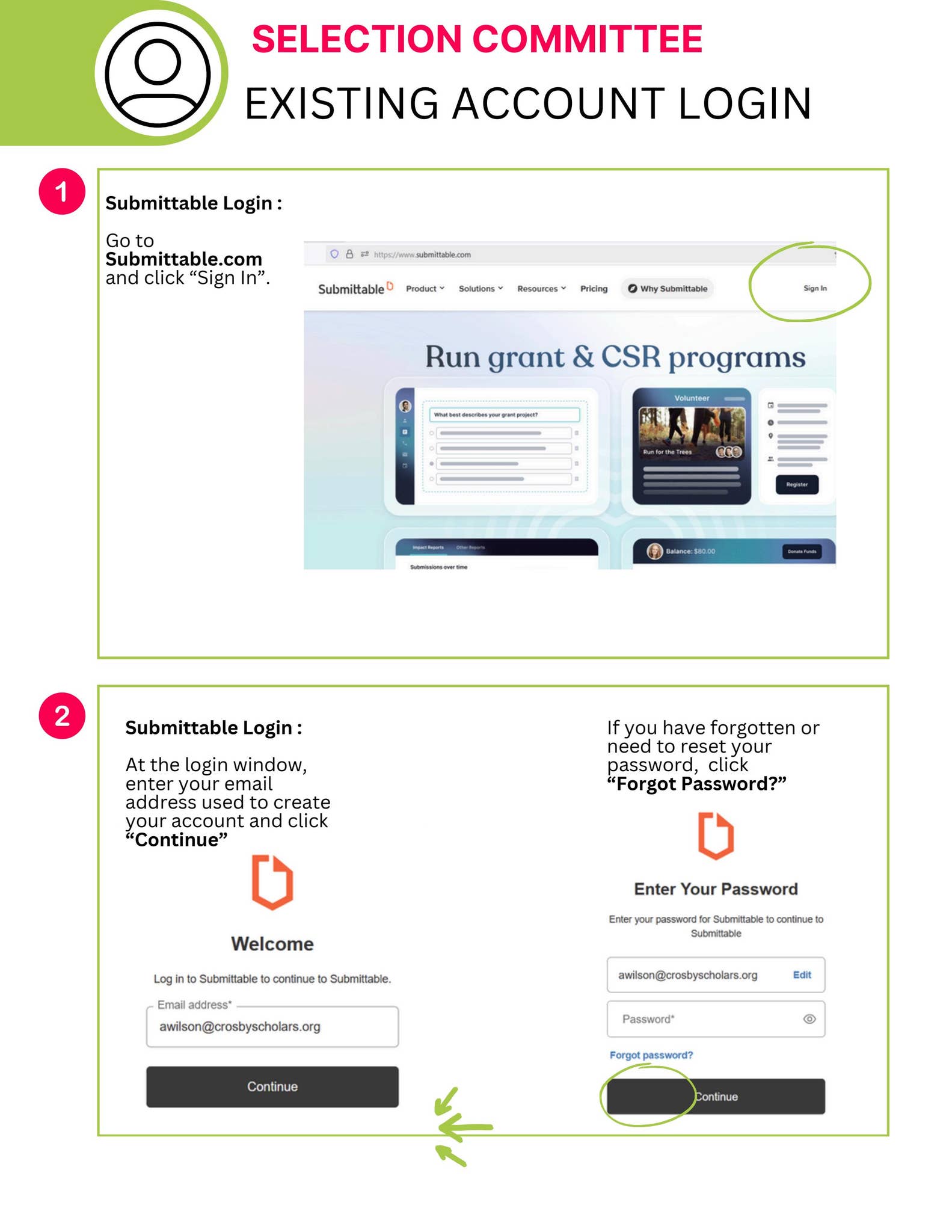 2025 Existing Account Login + Scholarship Review Instructions for ...