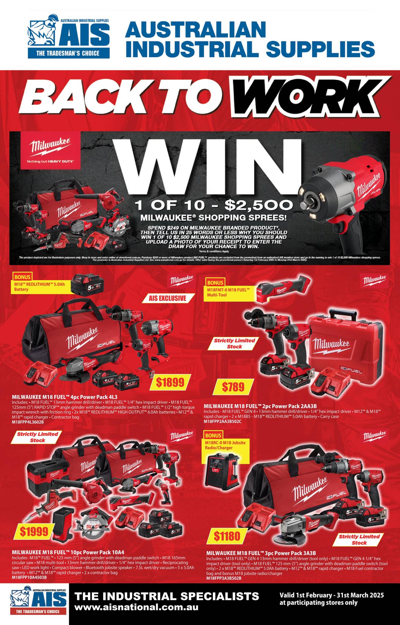 Milwaukee BACK TO WORK Flyer 2025 by Australian Industrial Supplies Ltd ...